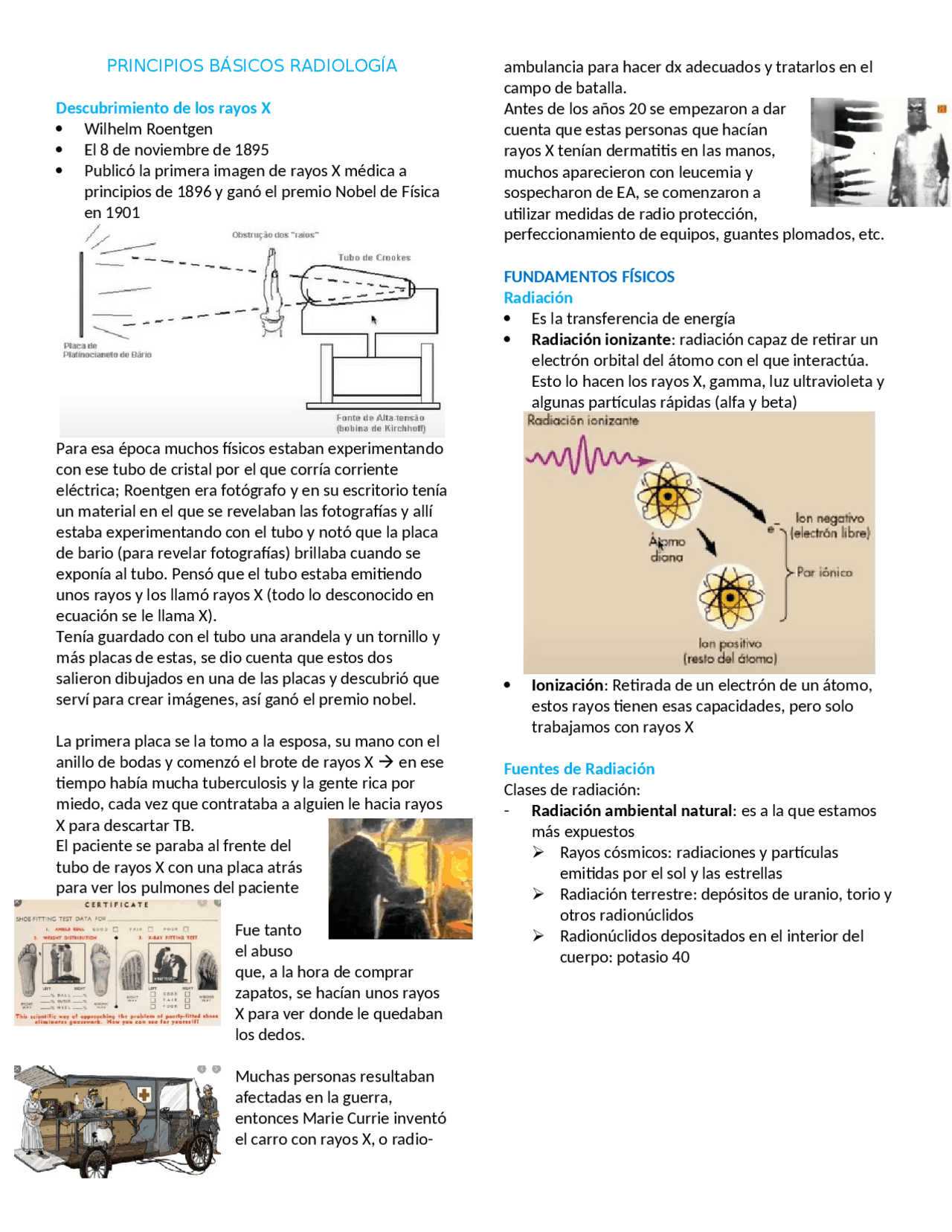 PRINCIPIOS BÁSICOS DE RADIOLOGÍA | Apuntes de Radiología | Docsity