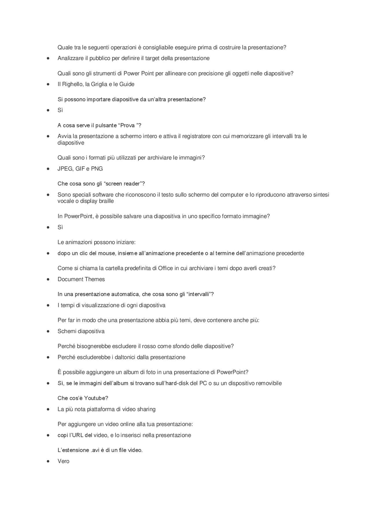 EIPASS PROGRESSIVE modulo 3 power point aggiornato a Luglio 2022 | Prove d'esame di Elementi di ...