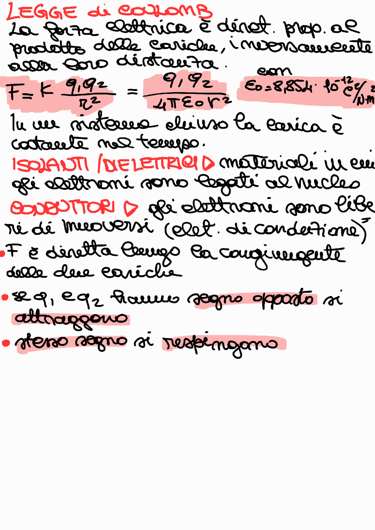 Appunti Campo Elettrico Appunti Di Fisica Docsity