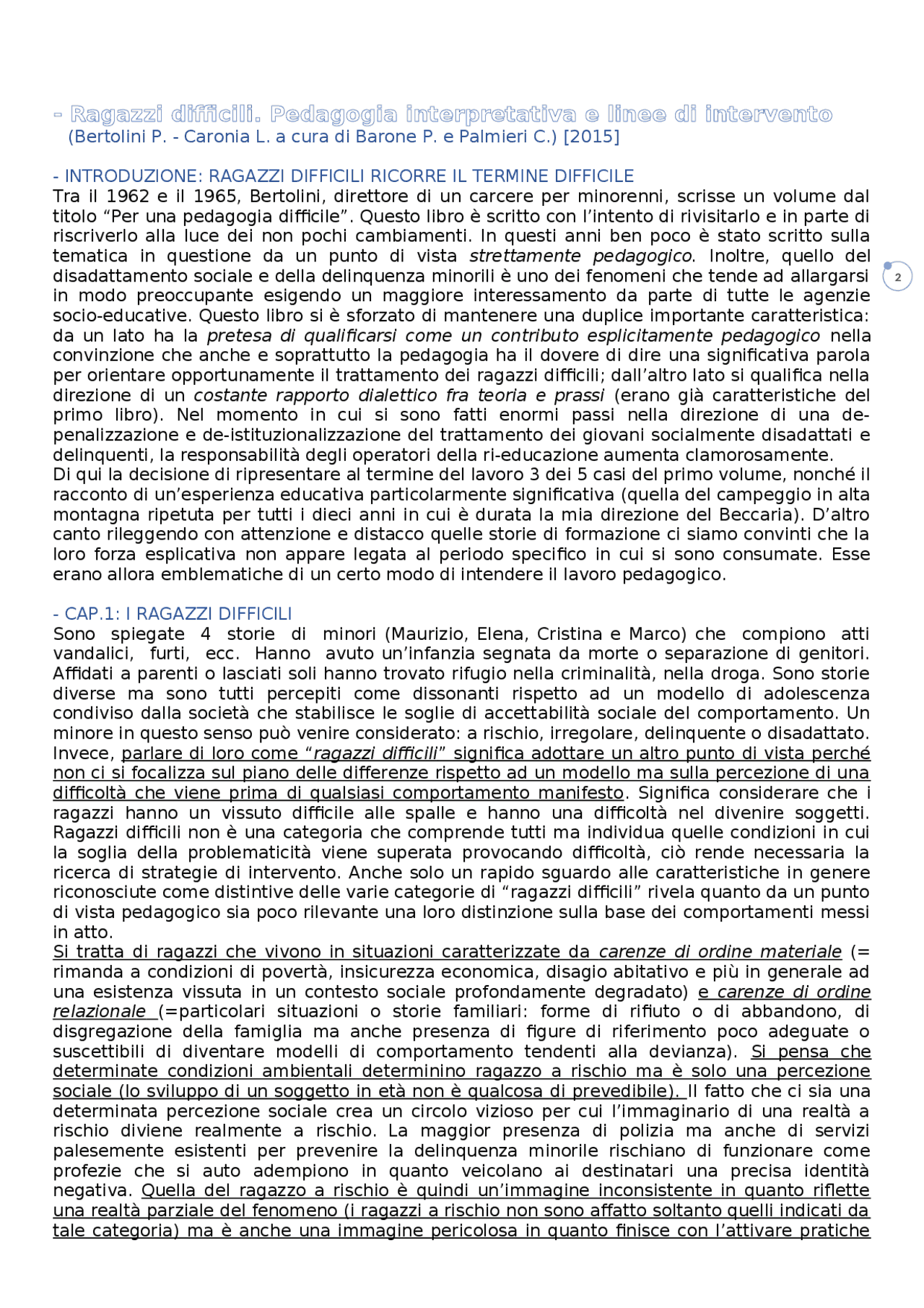 Ragazzi Difficili Pedagogia Interpretativa E Linee Di Intervento