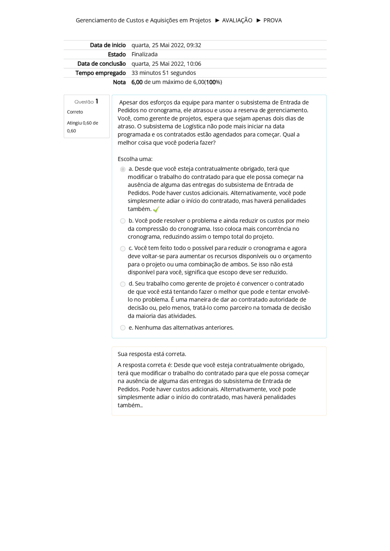 Prova Gestão De Custos Docsity
