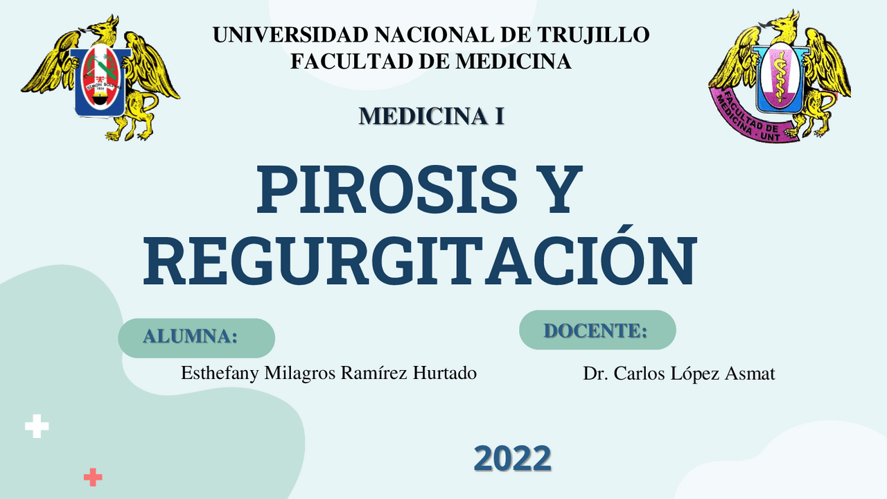 Pirosis y regurgitación diapositivas - Docsity
