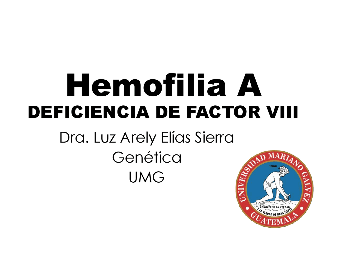 Hemofilia clasificación A - Docsity