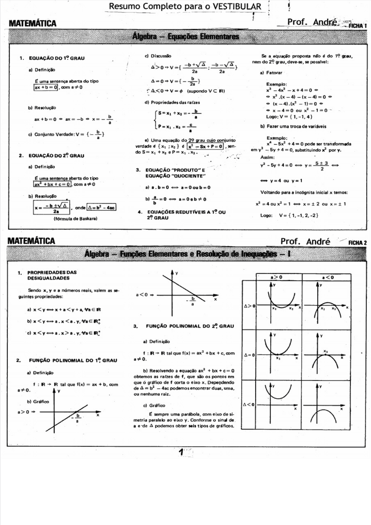 Matematica Todas as Formulas Resumo Completo.pdf | Notas de estudo ...