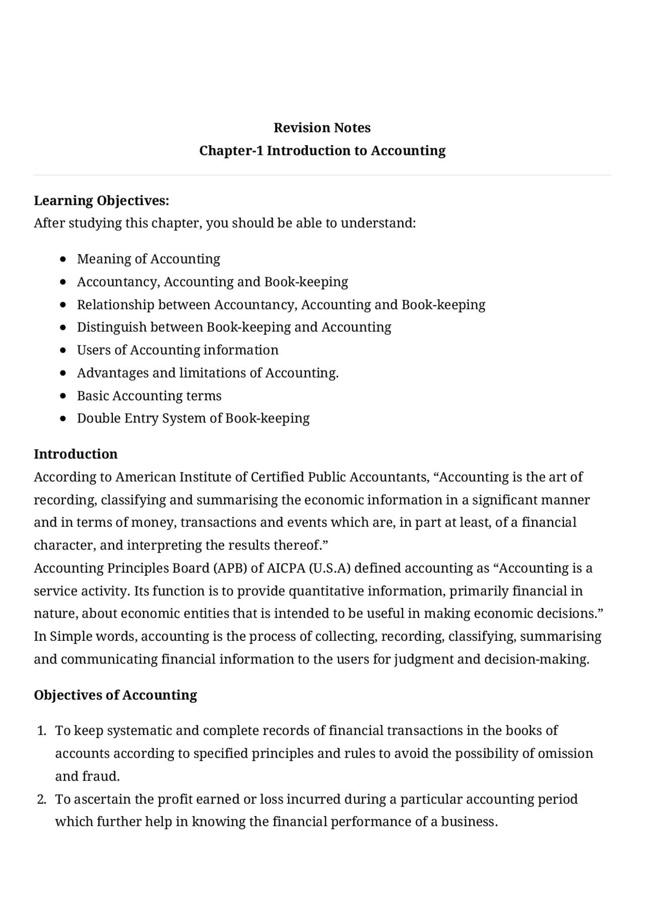 Accounting Notes For Any University Students | Study notes Accounting ...
