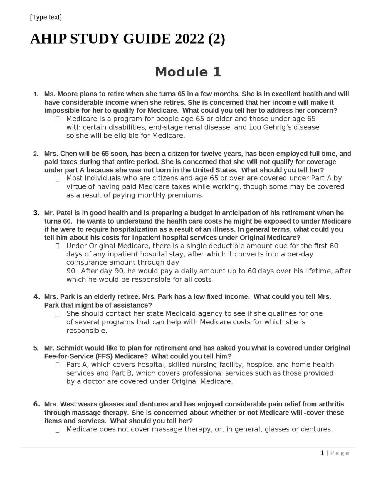 AHIP STUDY GUIDE 2022 (2)/AHIP STUDY GUIDE 2022 (2) | Exams Health sciences | Docsity