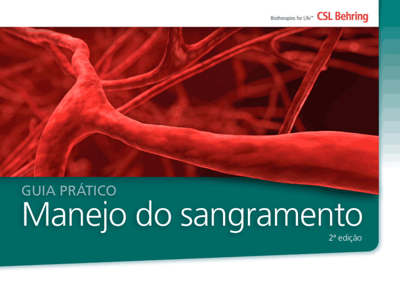 Trombose e hemostase | Esquemas Medicina | Docsity