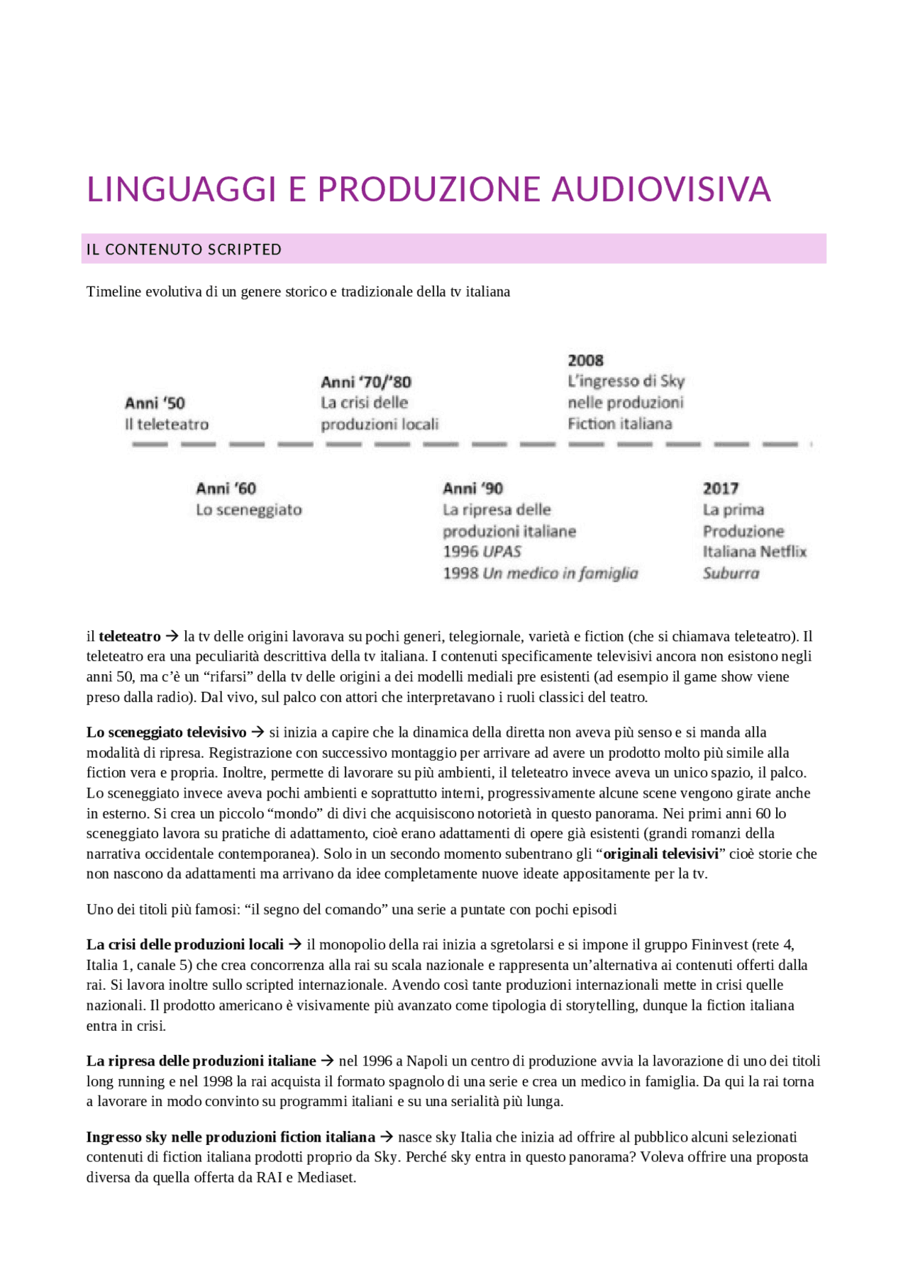 Linguaggi E Produzione Audiovisiva 2 Semestre Appunti Di Linguaggio