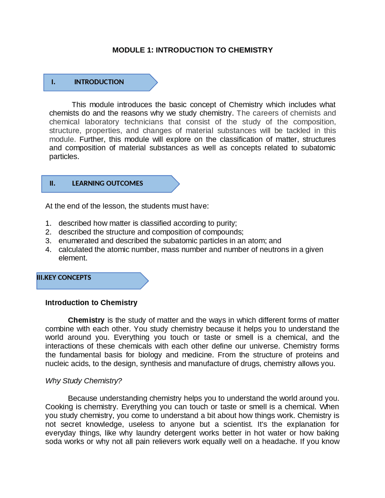 Introduction To General Chemistry Lecture Notes Chemistry Docsity