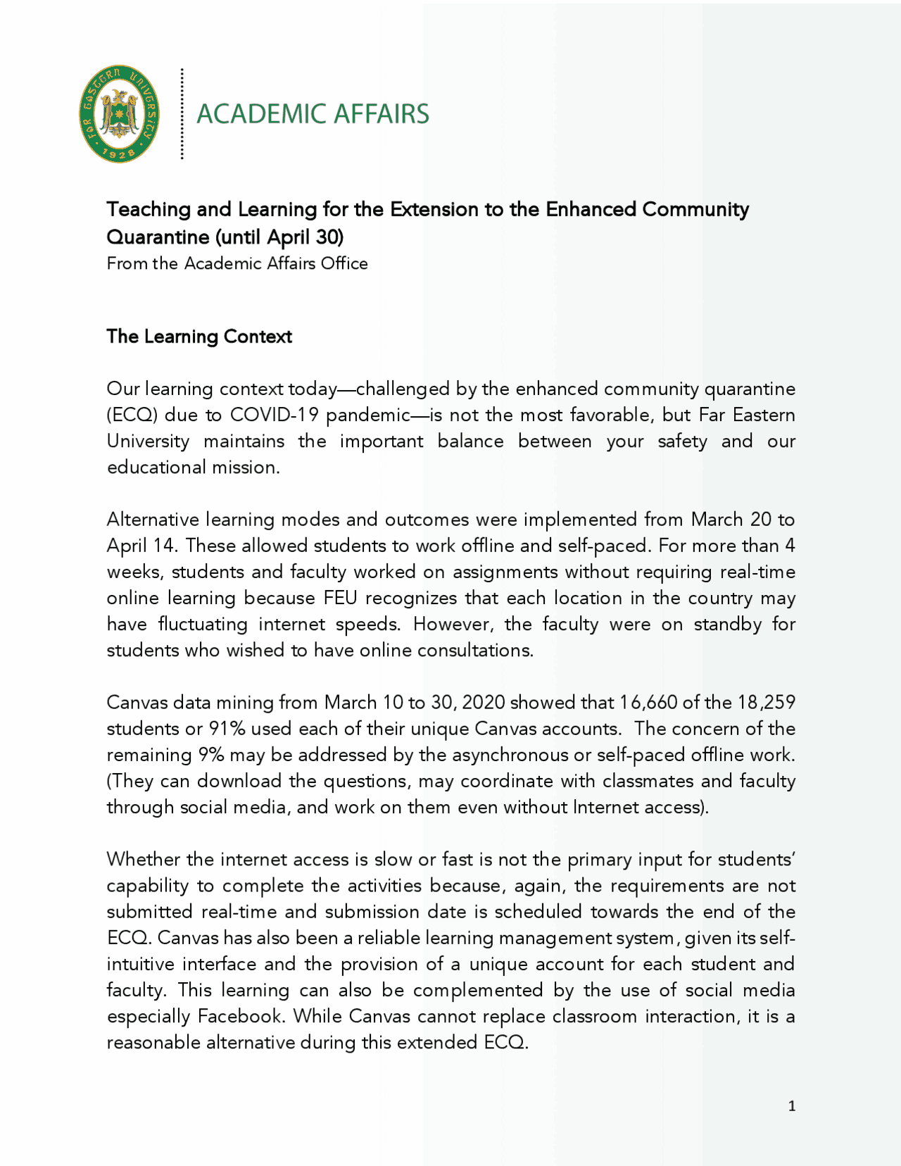 Teaching And Learning For The Extension To The Enhanced Exercises