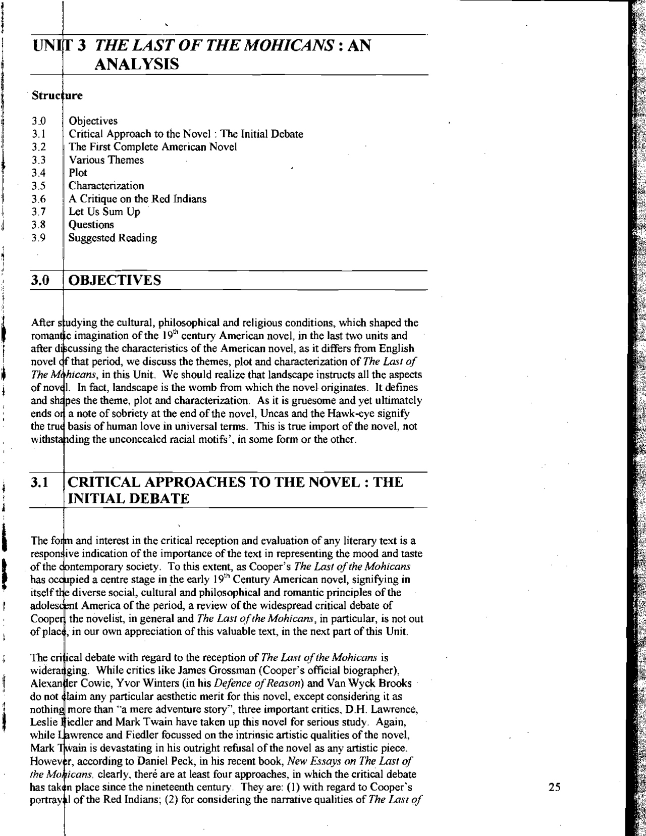 UNI 3 THE LAST OF THE MOHICANS : AN ANALYSIS | Exercises English ...