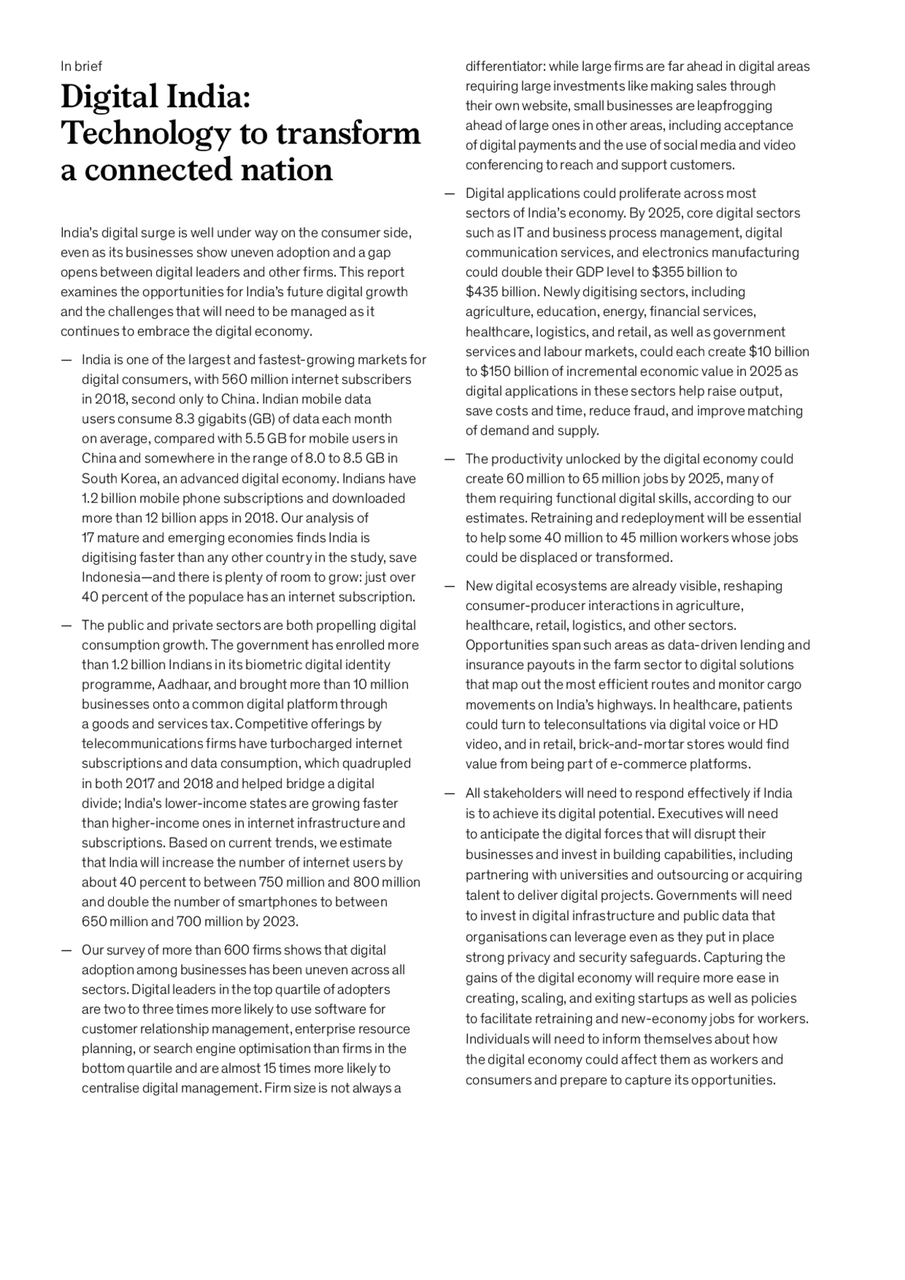 Digital India: Technology to transform a connected nation | Study notes ...