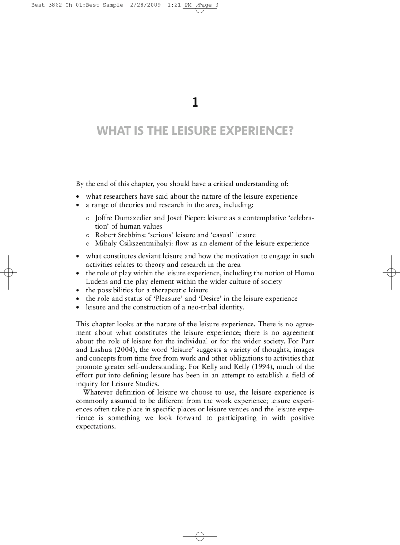 What is the leisure experience? | Schemes and Mind Maps Business ...
