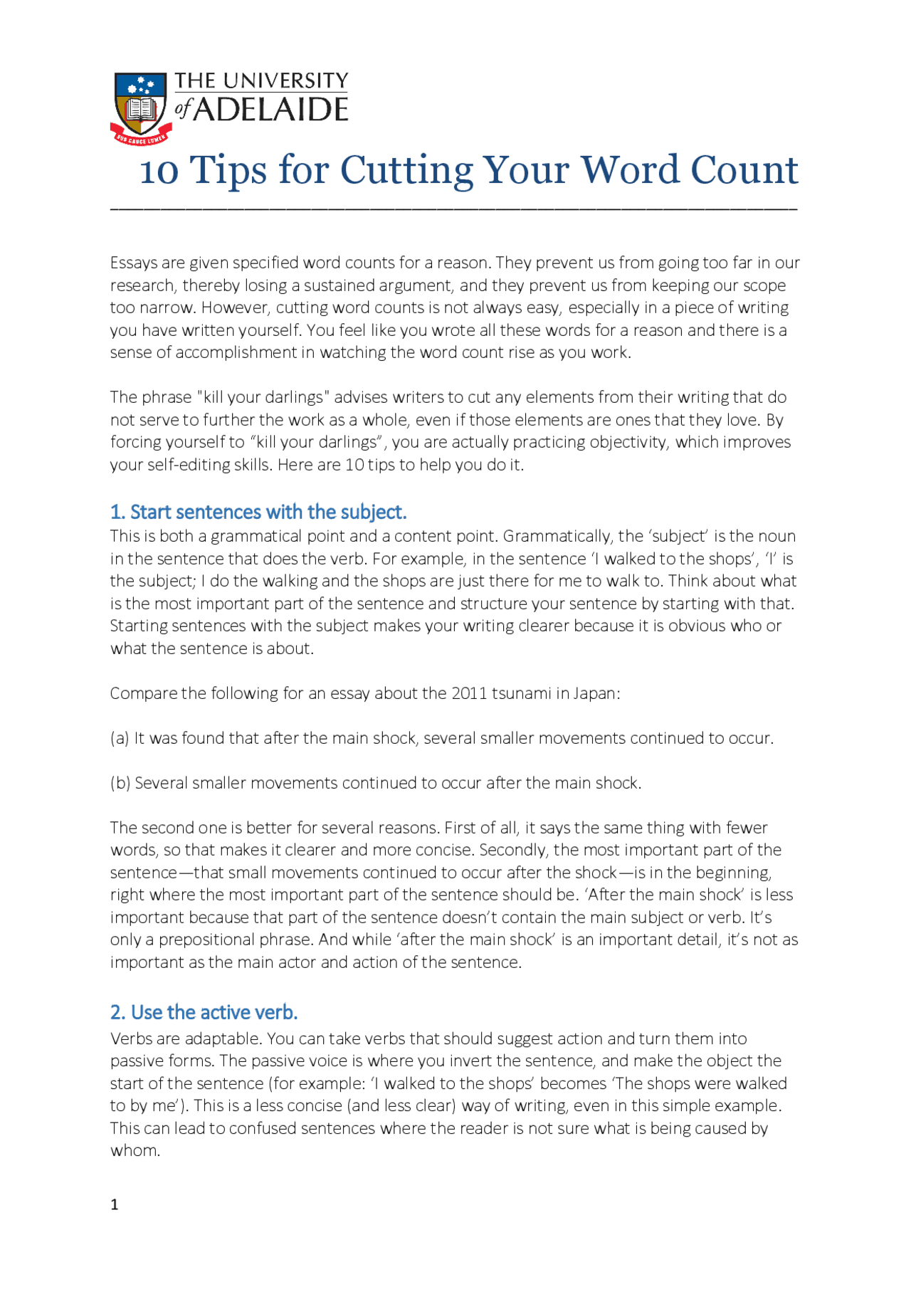 10 Tips for Effective Academic Writing: Cutting Word Count | Lecture ...