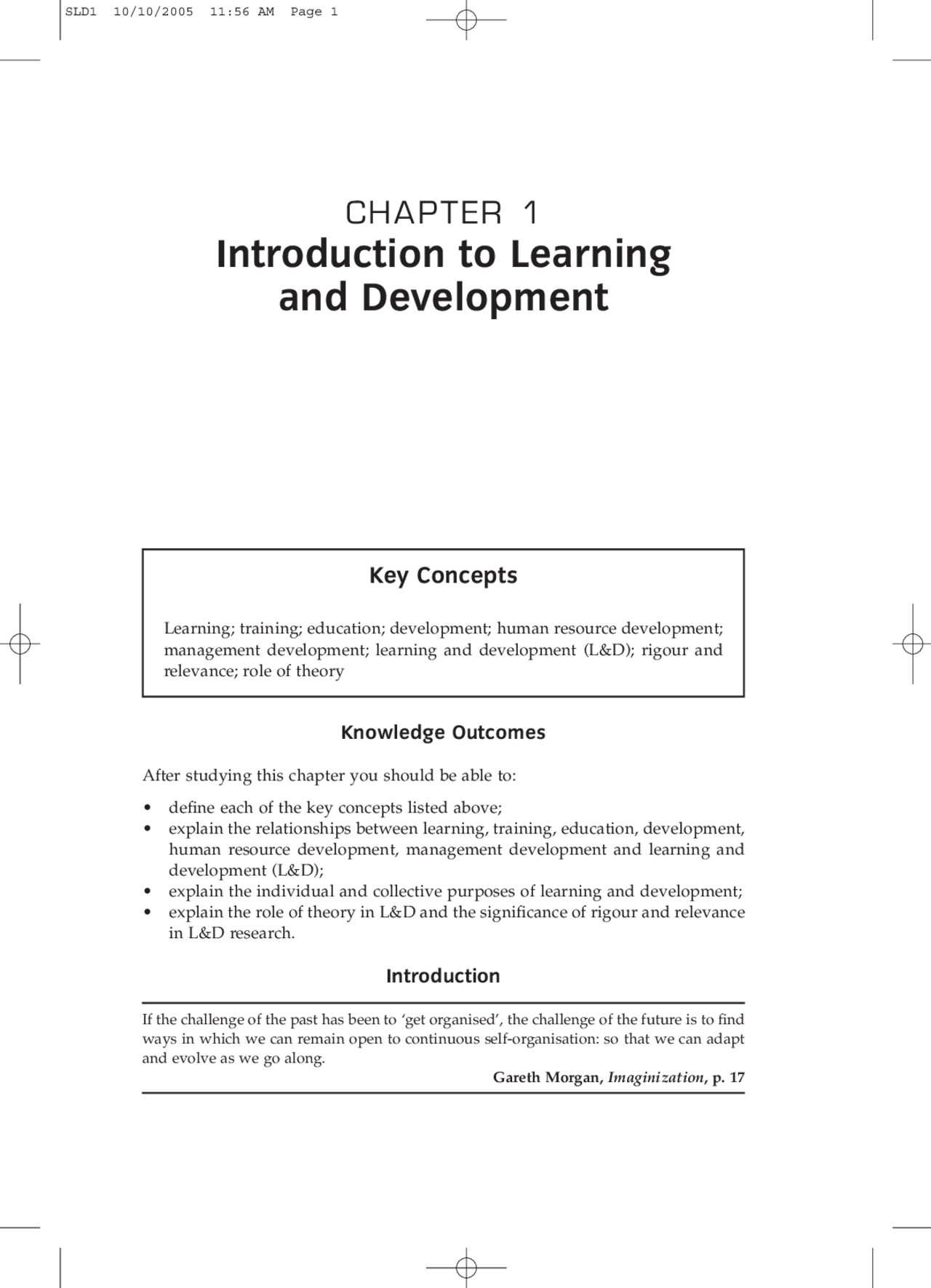 Introduction To Learning And Development Exercises Training And