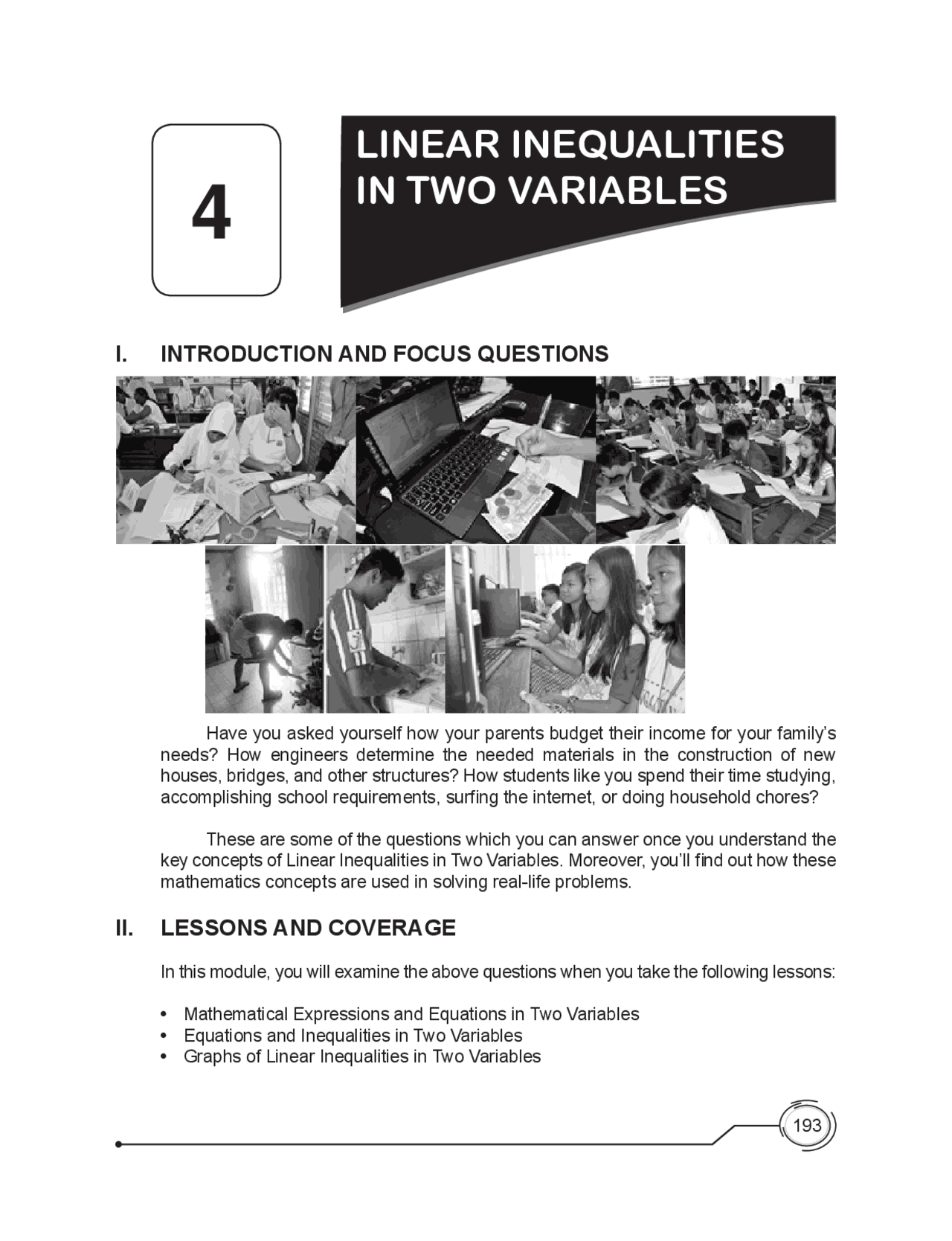 Linear Inequalities In Two Variables Summaries Algebra Docsity