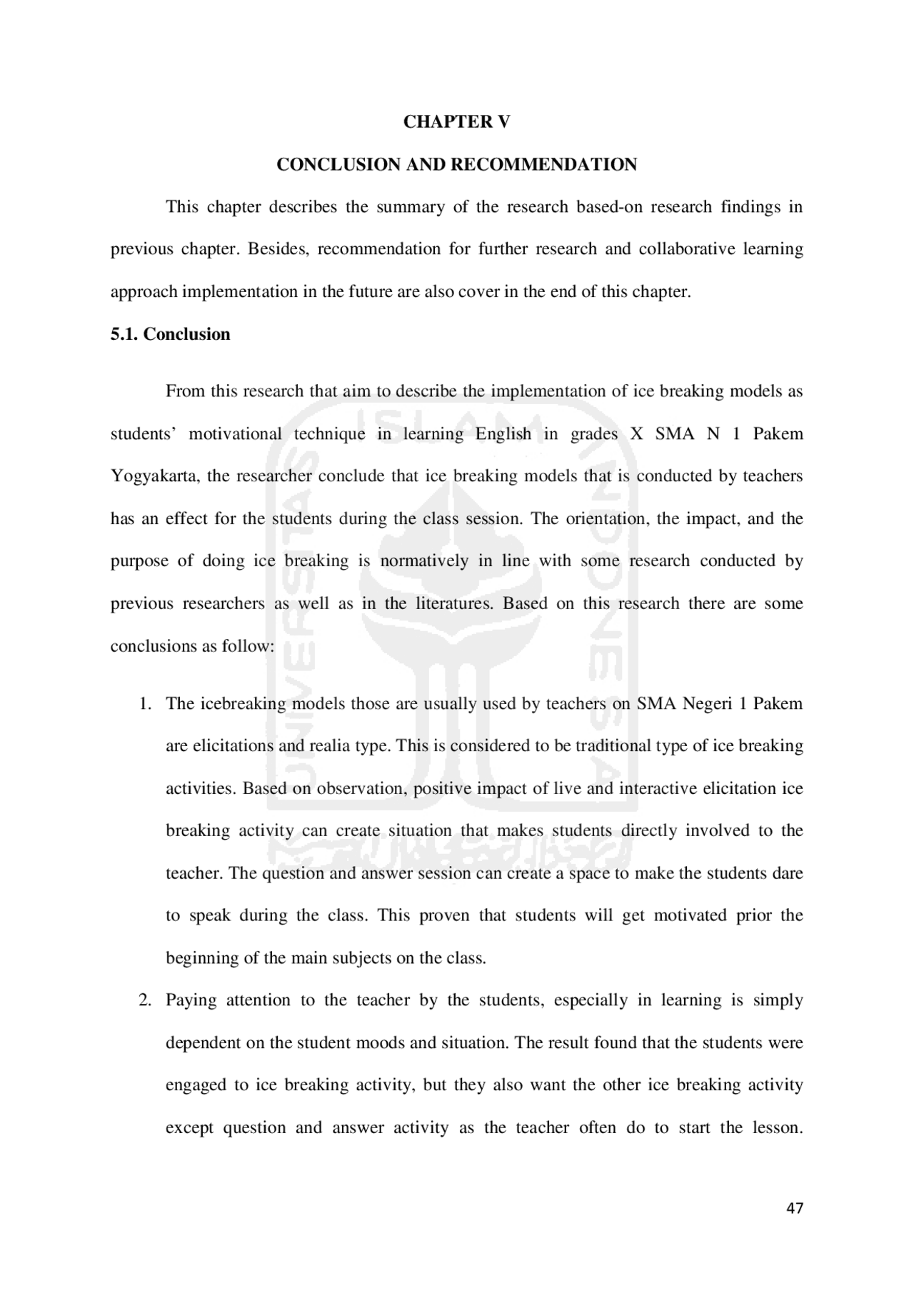 Ice Breaking Models and Student Motivation in English Learning ...