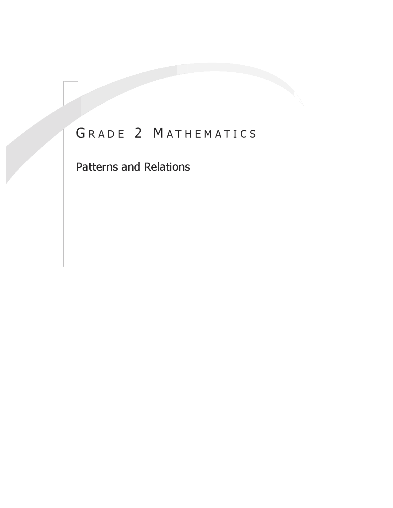 Grade 2 Math Patterns and Relations Section | Schemes and Mind Maps ...