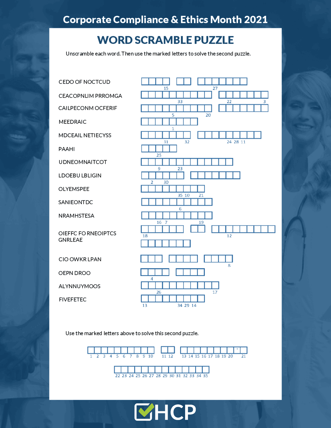 WORD SCRAMBLE PUZZLE | Study notes Ethics | Docsity
