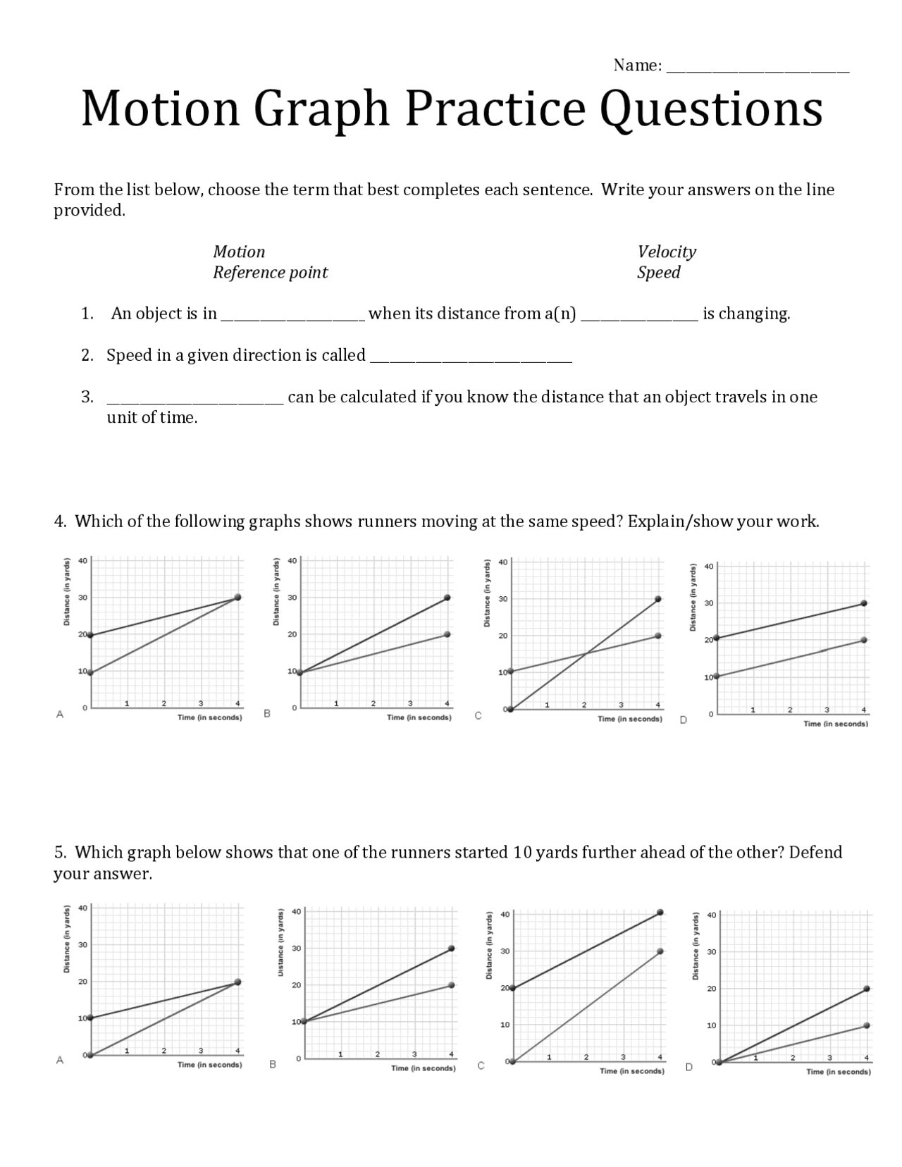 Motion Graph Practice Questions Exams Computer Graphics And Animation Docsity