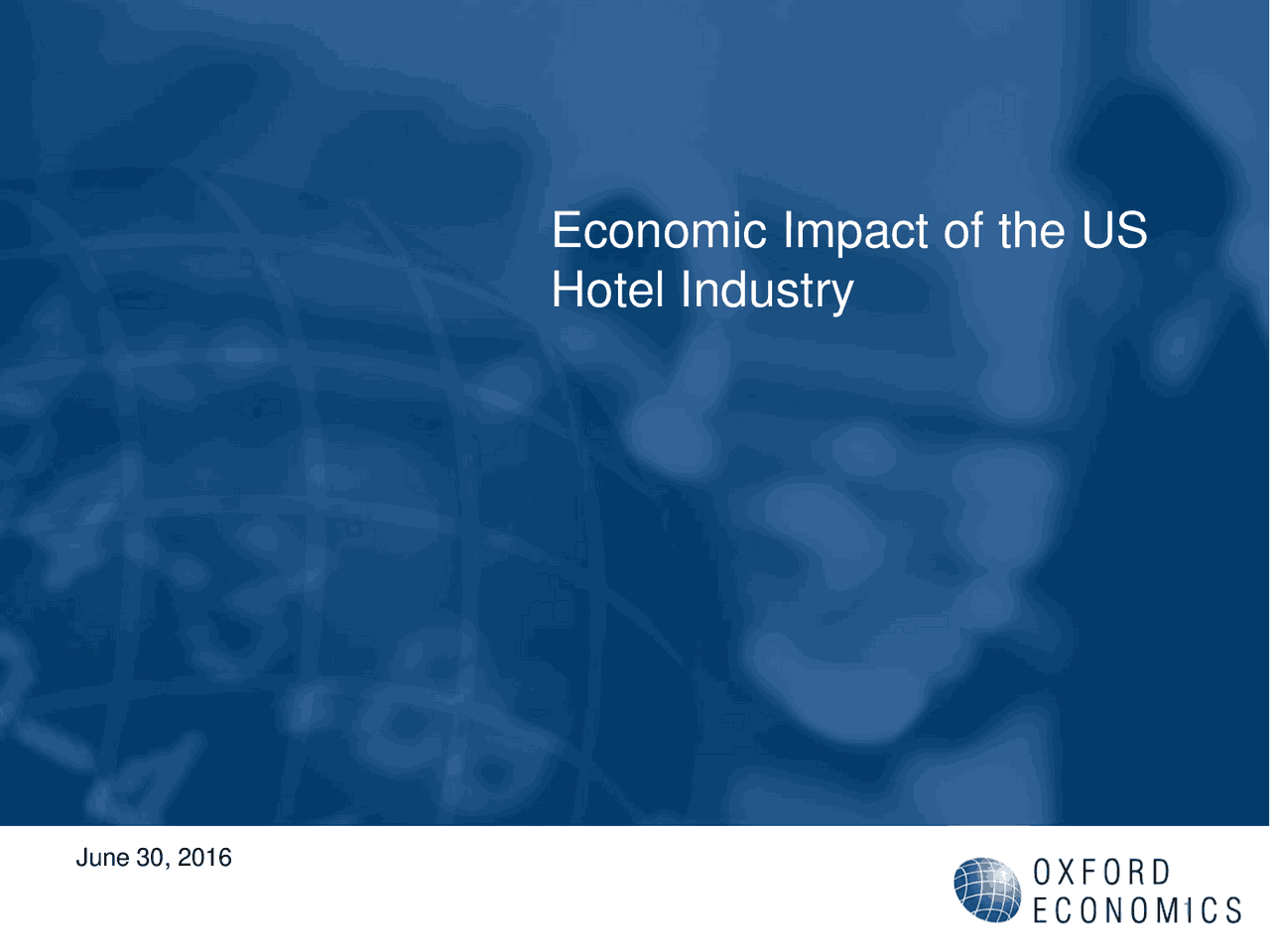 Economic impacts of the US hotel industry | Lecture notes Economic ...