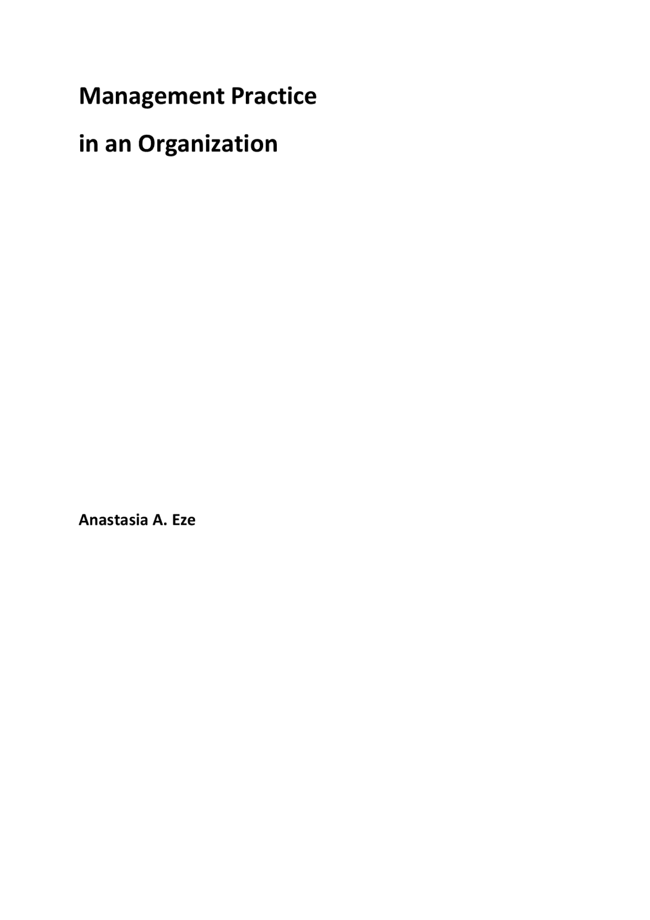 Management Practice In An Organization Lecture Notes Decision Making