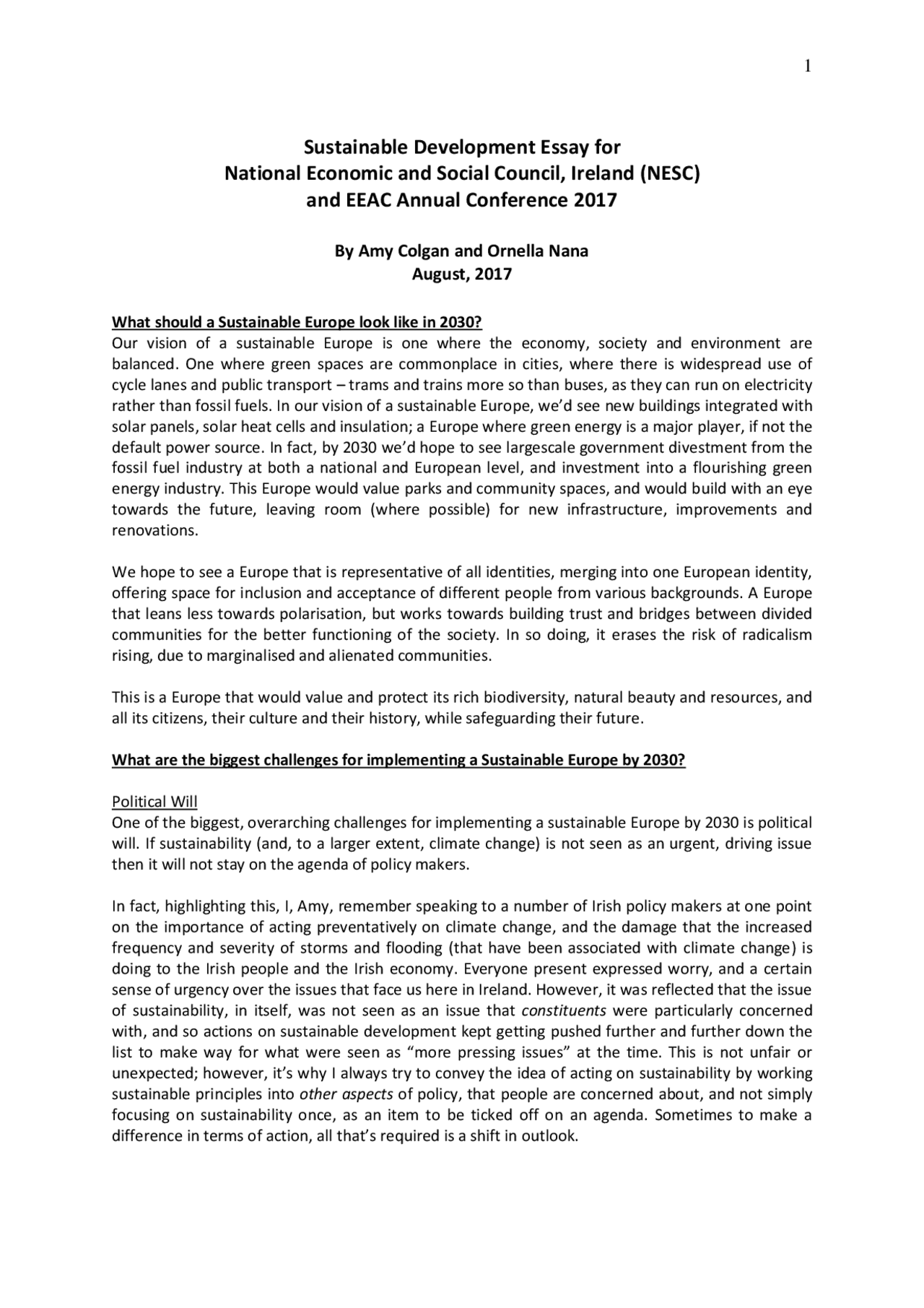 Sustainable Development Essay for National Economic and ... | Slides ...