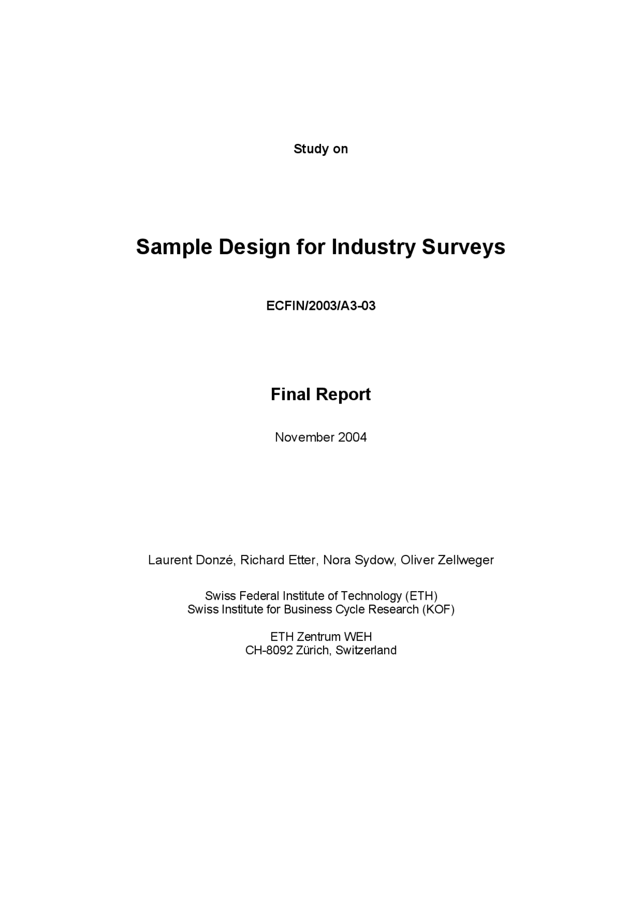 Sample Design For Industry Surveys Exercises Design Of Wood Structures Docsity