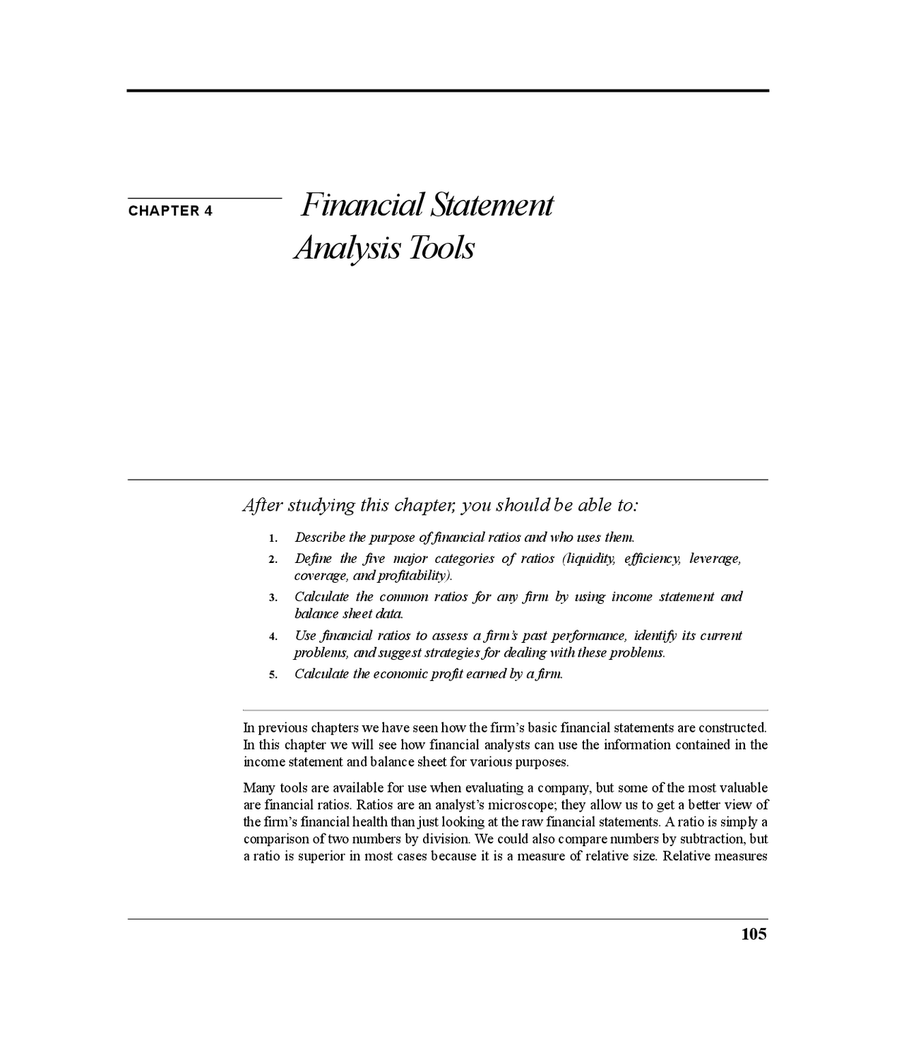 Financial Statement Analysis Tools Lecture Notes Financial Statement