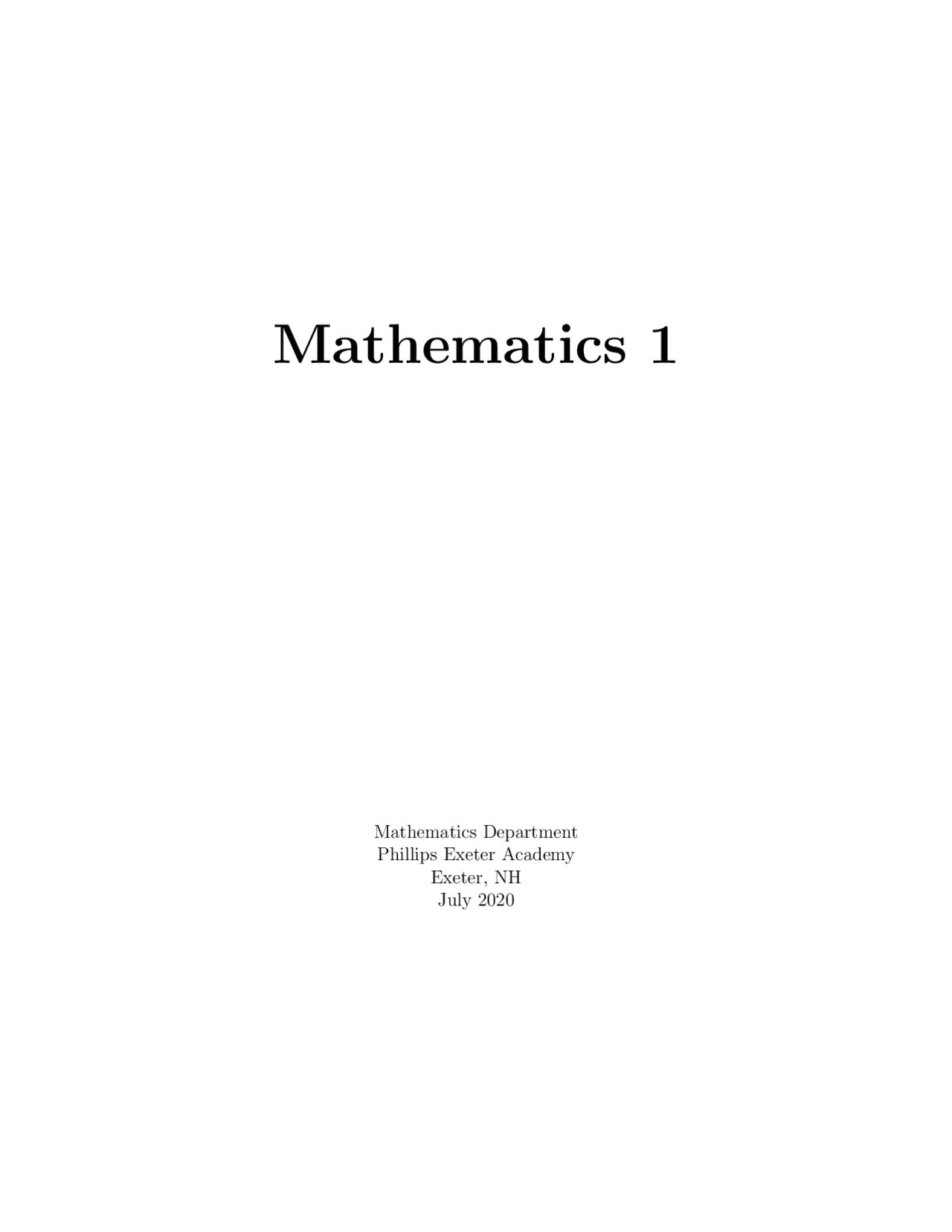 Mathematics 1 | Study Guides, Projects, Research Mathematics | Docsity
