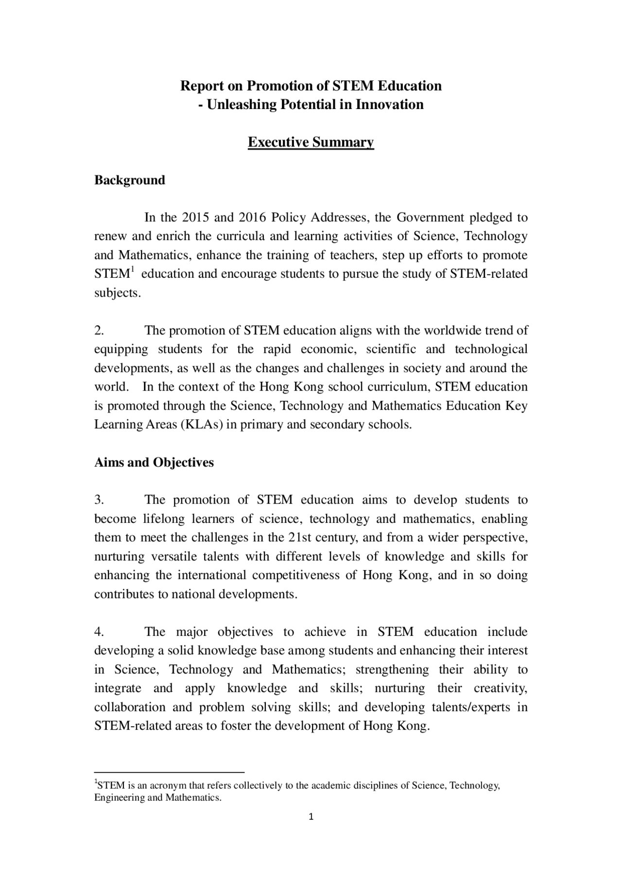 Report on Promotion of STEM Education | Assignments Industrial ...