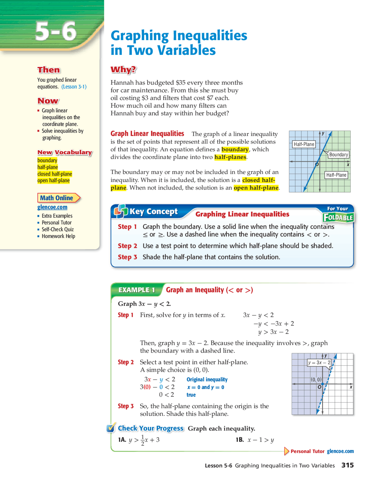 Graphing Linear Inequalities in Two Variables: Solving Real-World ...