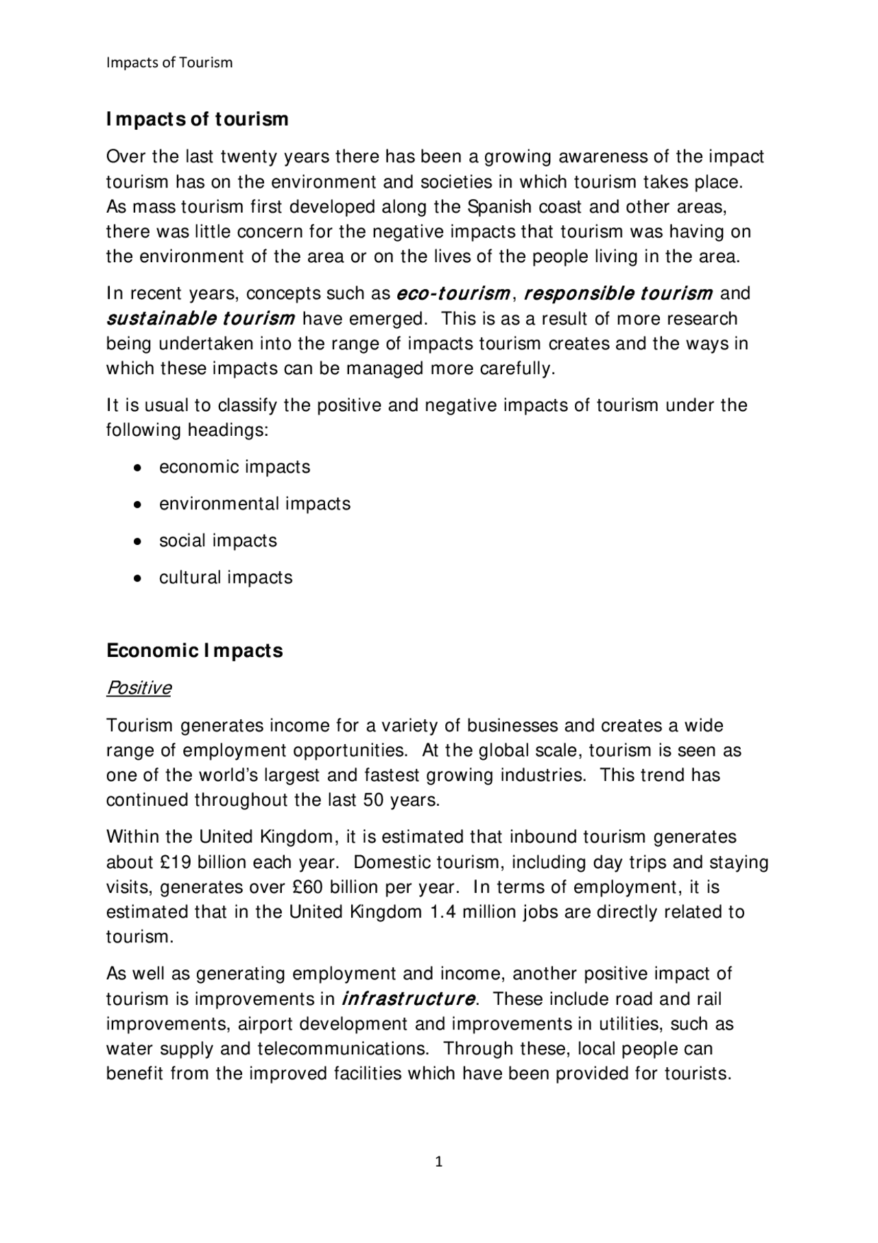 Impacts of Tourism: Economic, Environmental, and Social Effects | Study ...