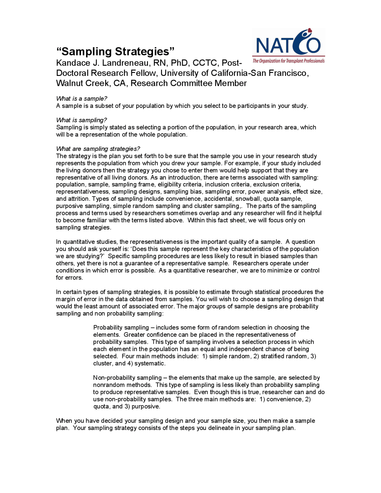 Sampling Strategies” Lecture Notes Design Of Wood Structures Docsity