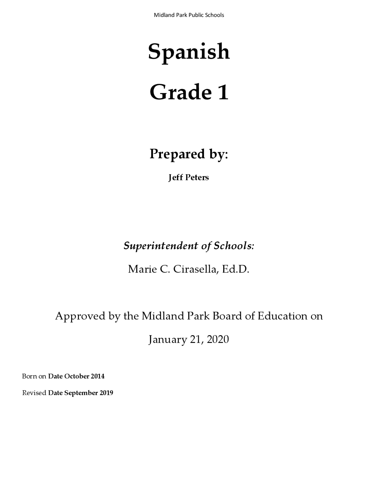 Spanish Grade 1 | Study notes Spanish Linguistics - Docsity