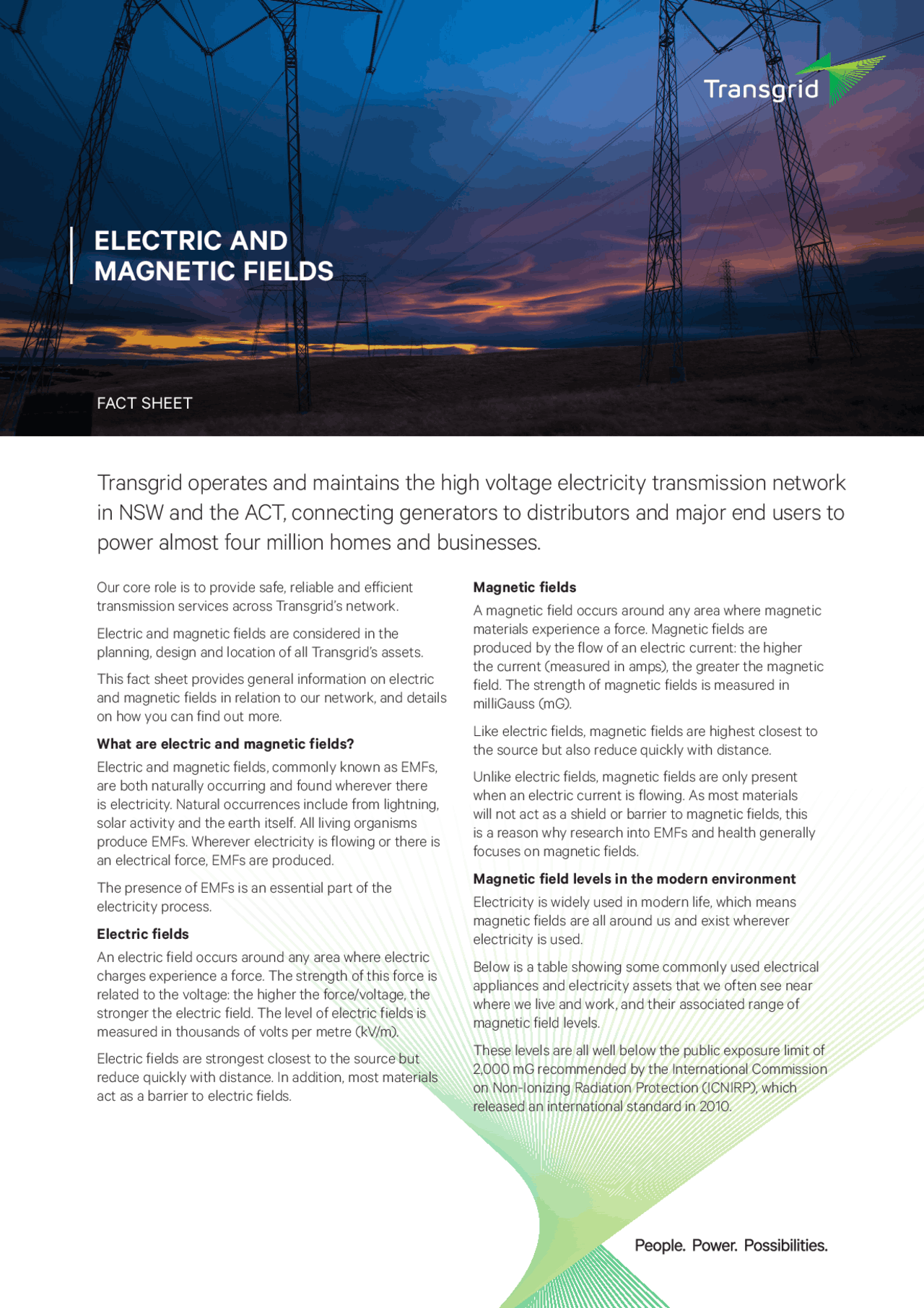 Understanding Electric and Magnetic Fields in Relation to Transgrid's ...