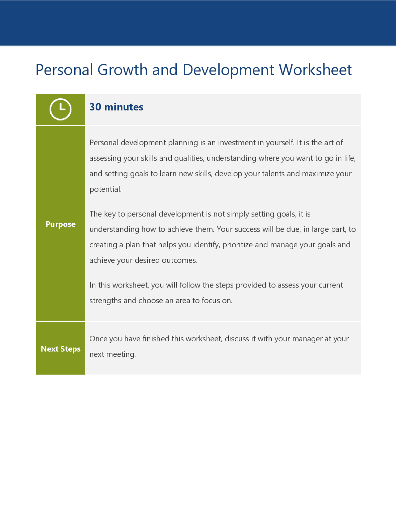 Personal Growth and Development Worksheet | Assignments Art | Docsity