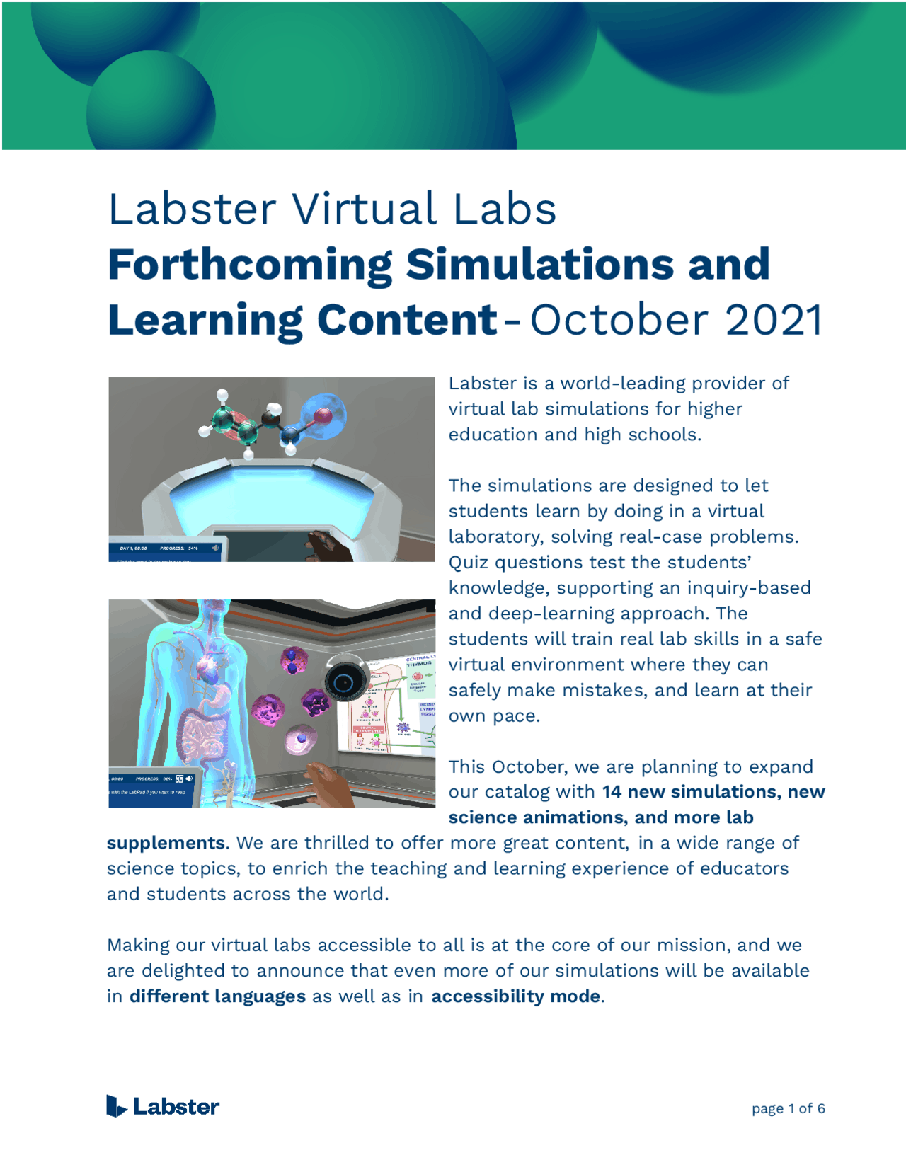 Labster Virtual Labs Forthcoming Simulations and Learning ... | Study ...