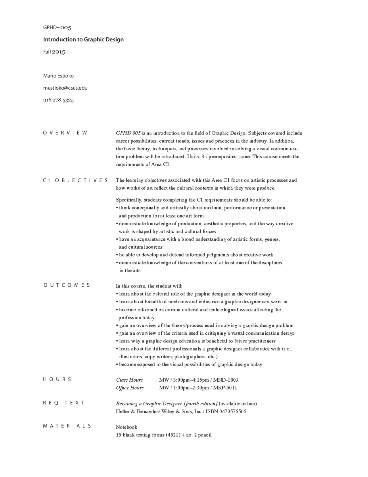 Introduction to Graphic Design | Exercises Graphic Design | Docsity