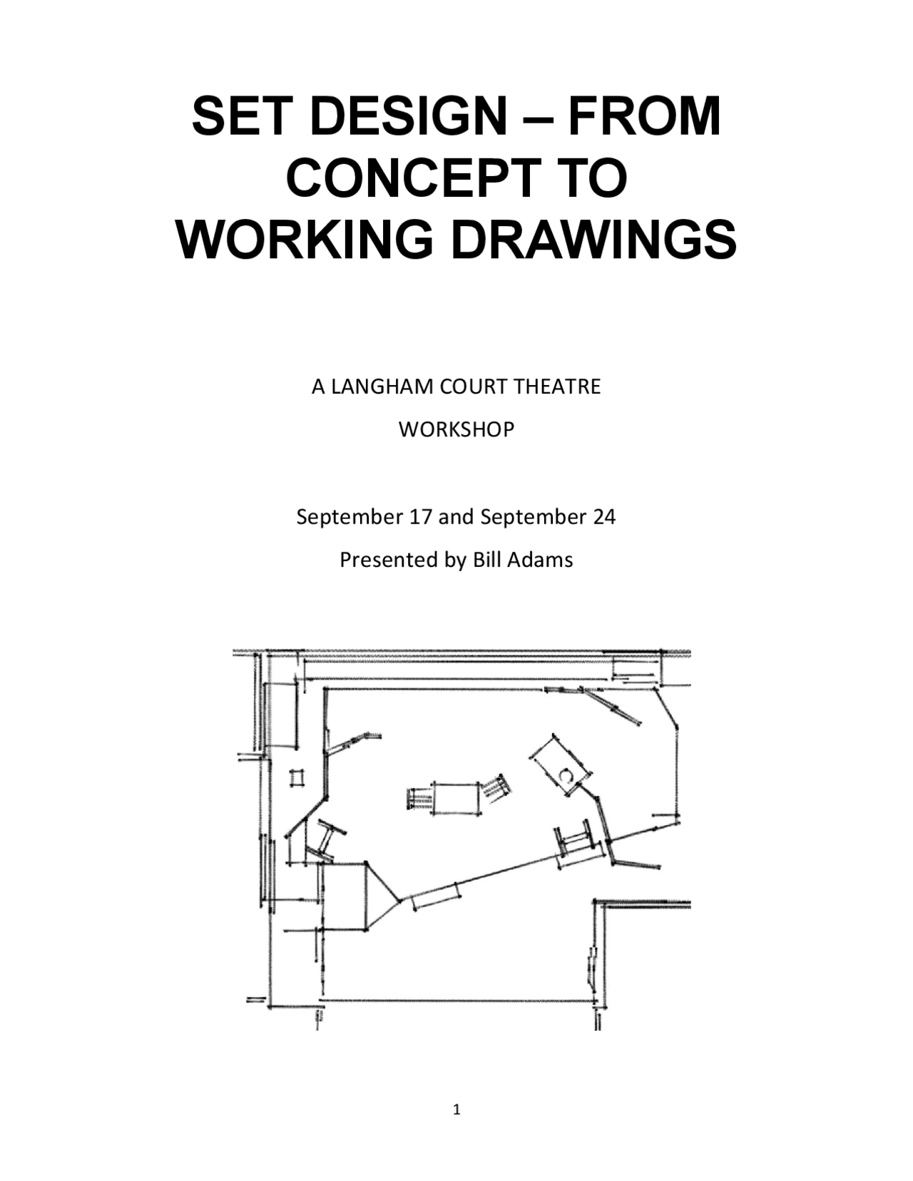 Set Design From Concept To Working Drawings Lecture Notes Theatre