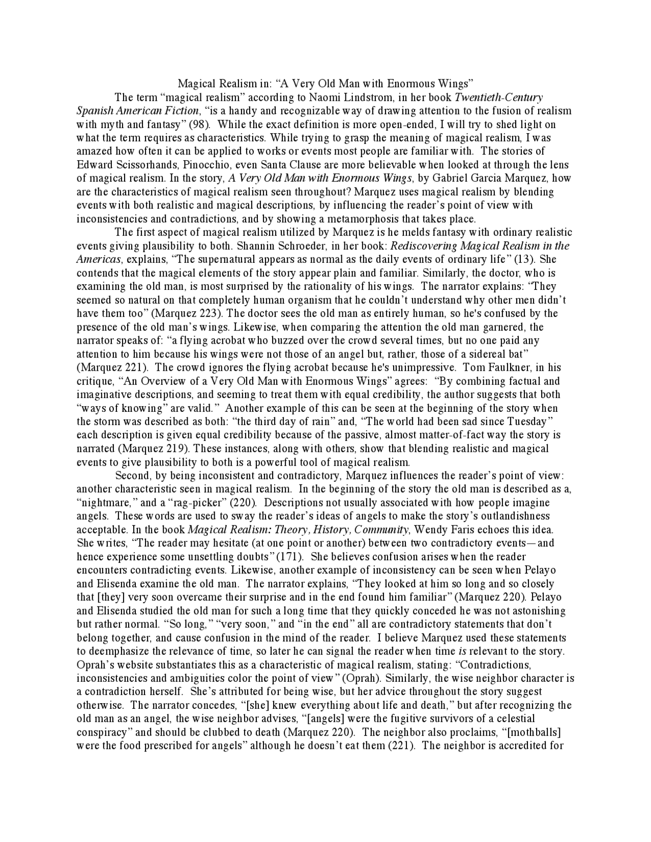 Magical Realism in: “A Very Old Man with Enormous Wings” | Slides ...