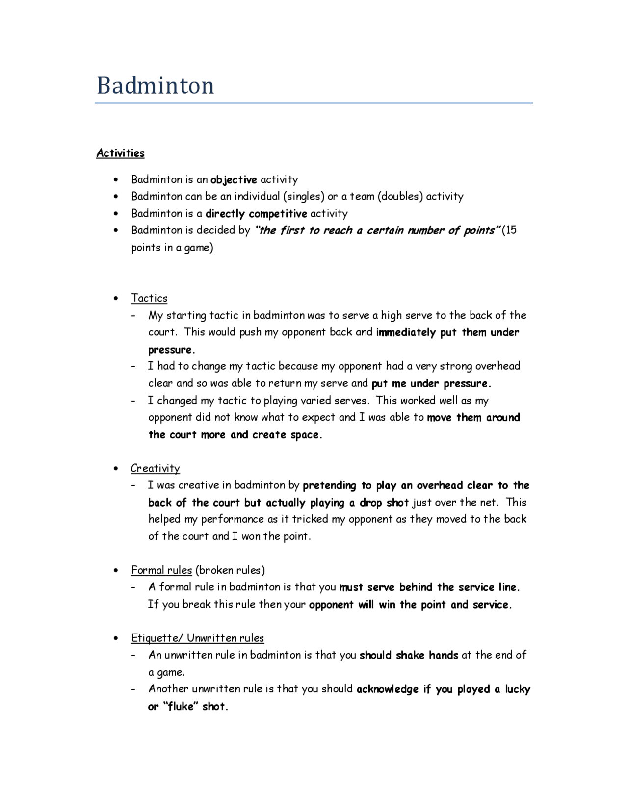 Comparative Analysis of Skills in Badminton, Gymnastics, Netball, and ...
