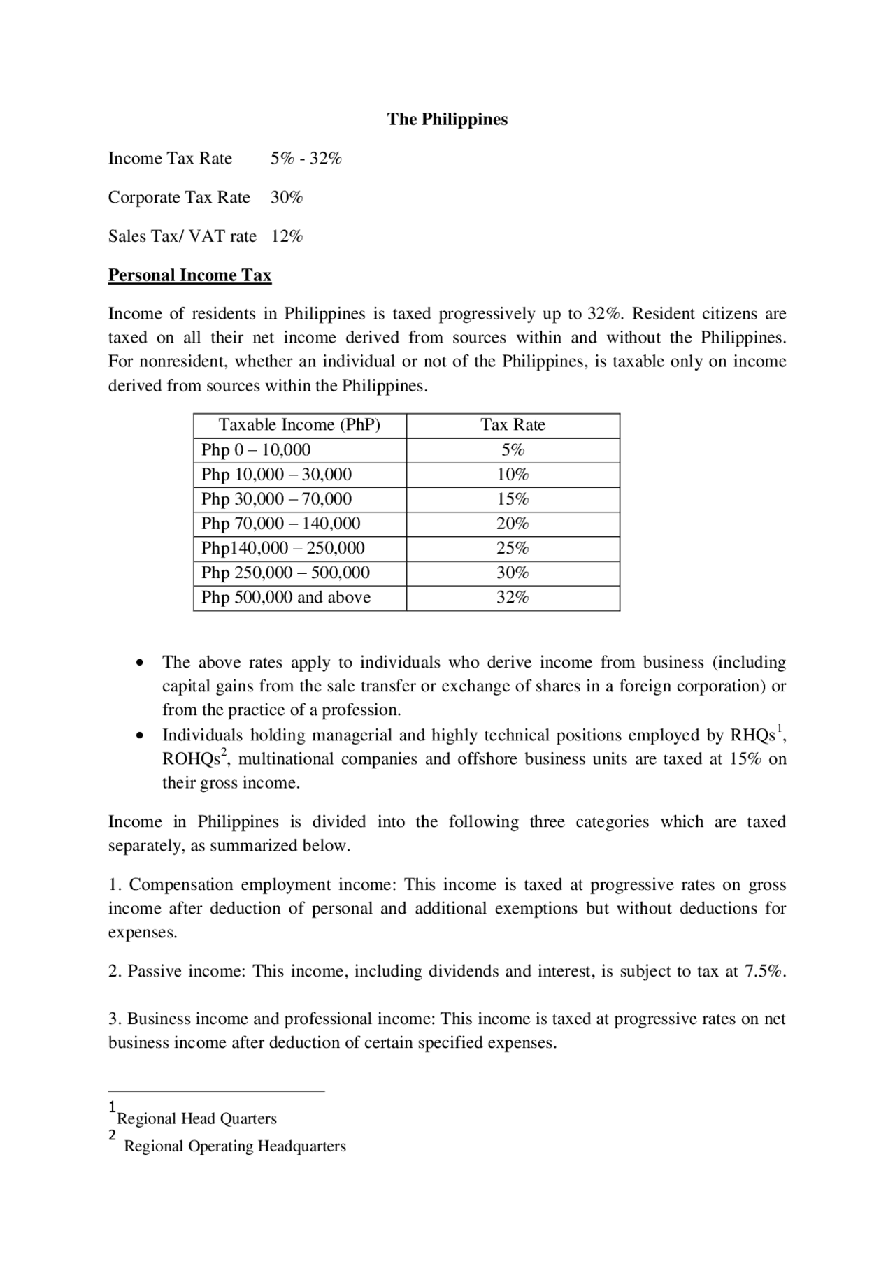 Philippines Taxation: Income, Corporate, and Value-Added Tax Rates and ...