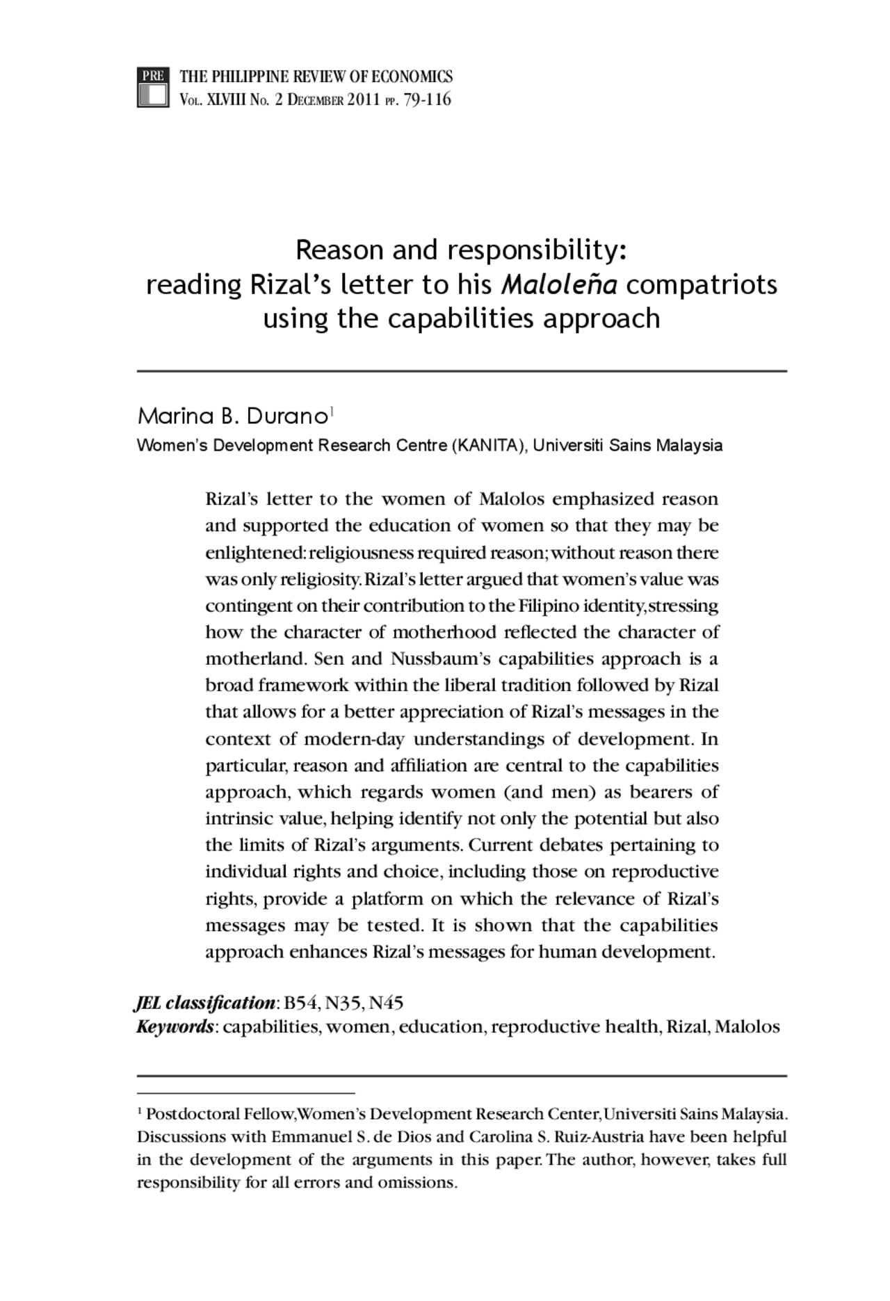 Reason and responsibility: reading Rizal's letter to his ... | Study ...