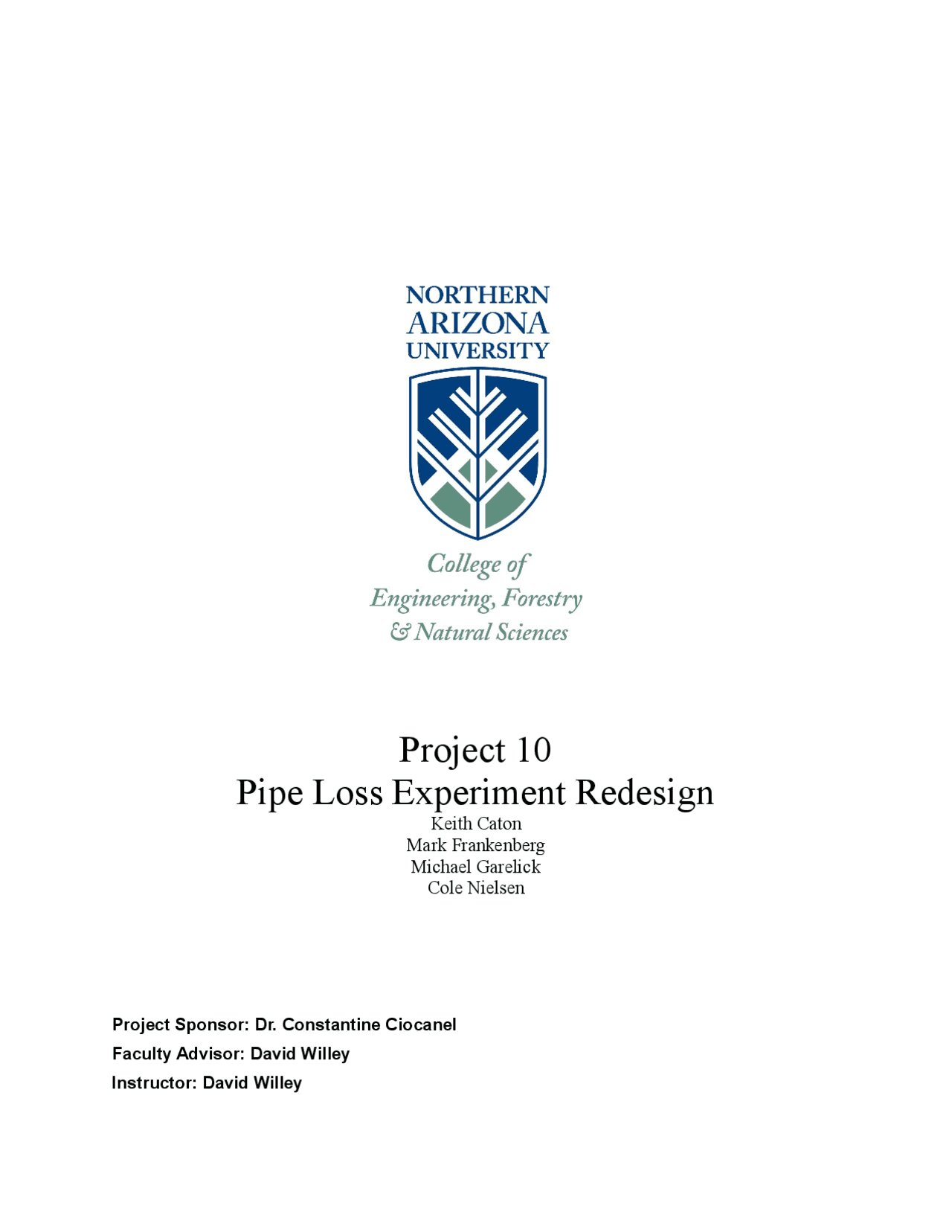 Project 10 Pipe Loss Experiment Redesign | Lecture notes Designs and ...