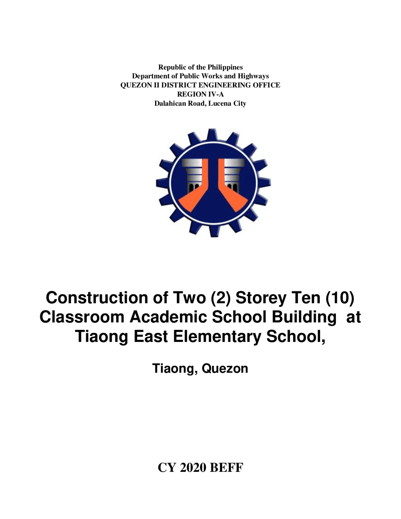 Construction of Two (2) Storey Ten (10) Classroom ... | Study notes ...
