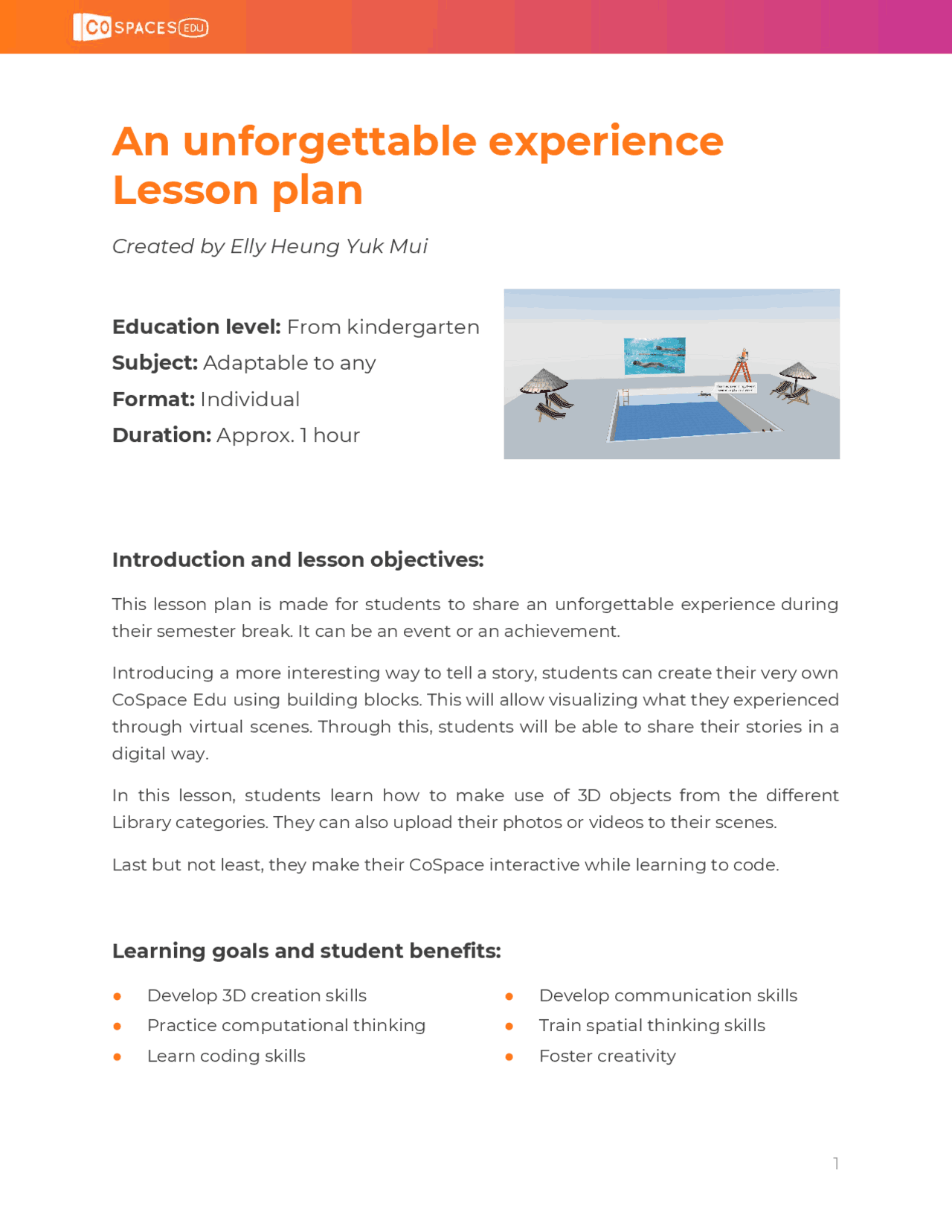 An unforgettable experience Lesson plan | Study notes Communication ...