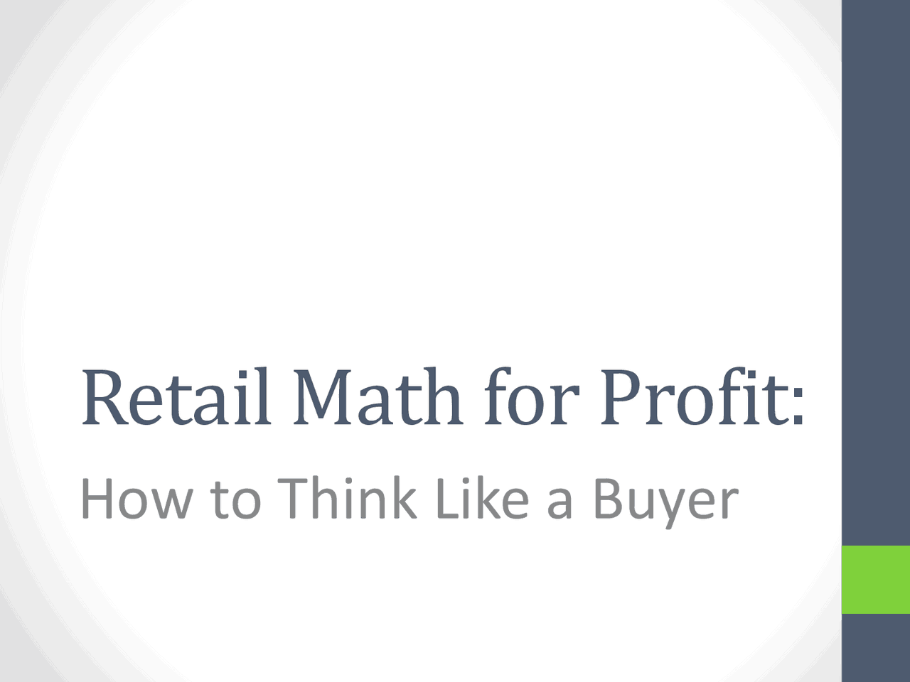 Retail Math for Profit: | Study notes Marketing | Docsity