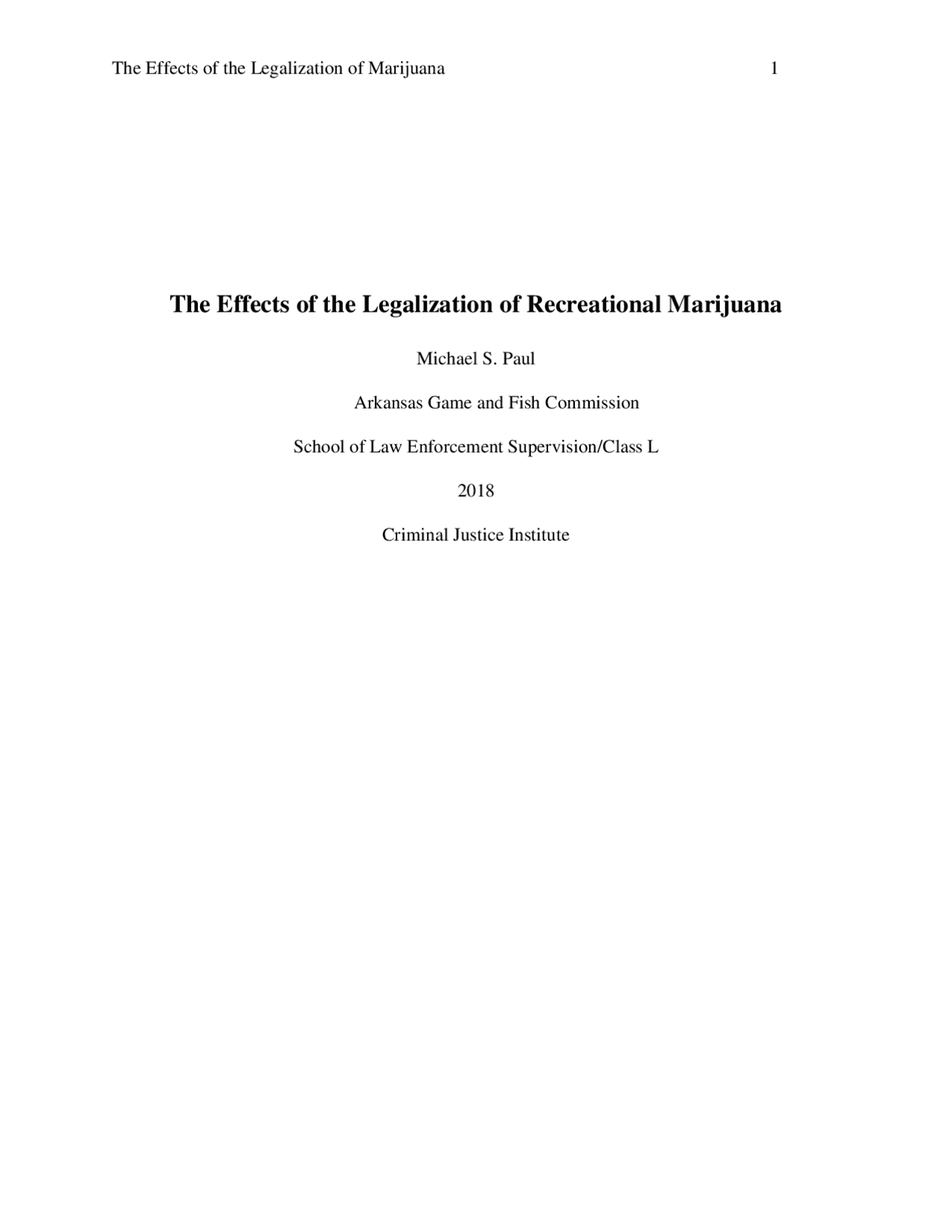 The Effects of the Legalization of Recreational Marijuana | Study ...