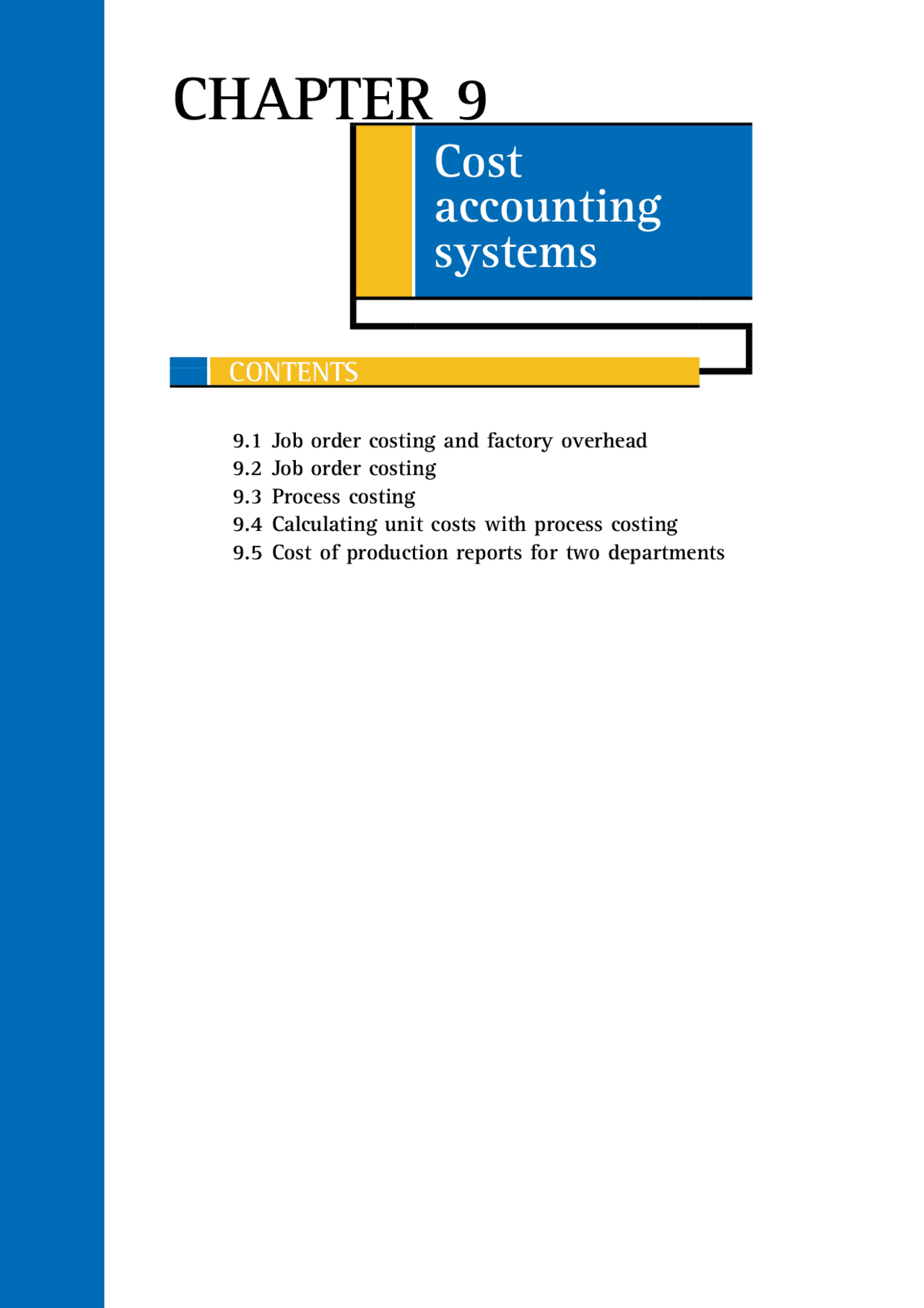 CHAPTER 9 | Exams Cost Accounting | Docsity